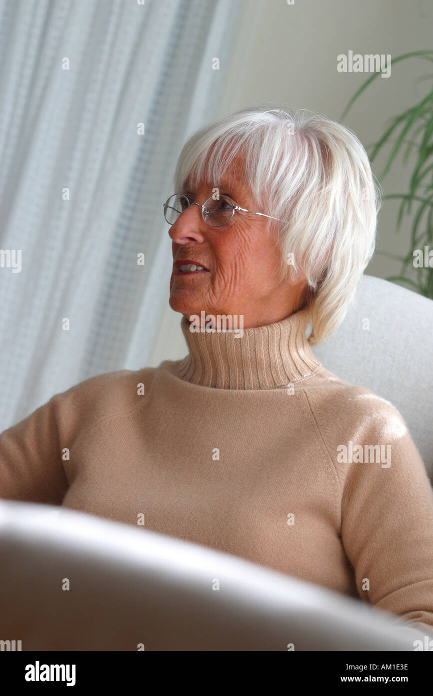 Portrait of Grandmother AGE 72 Mother Stock Photo - Alamy
