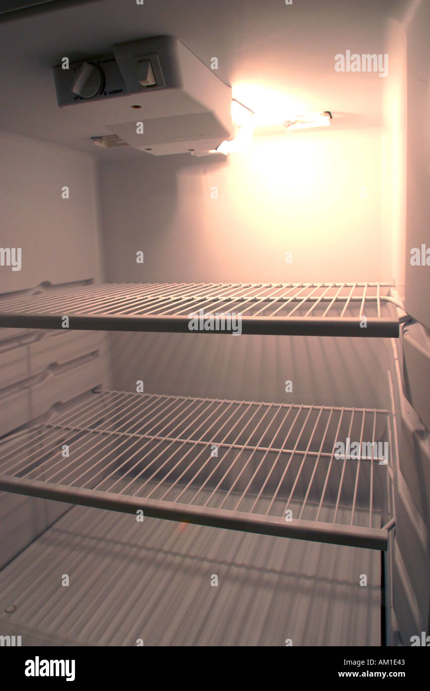 Inside of Empty Refrigerator Stock Photo - Alamy