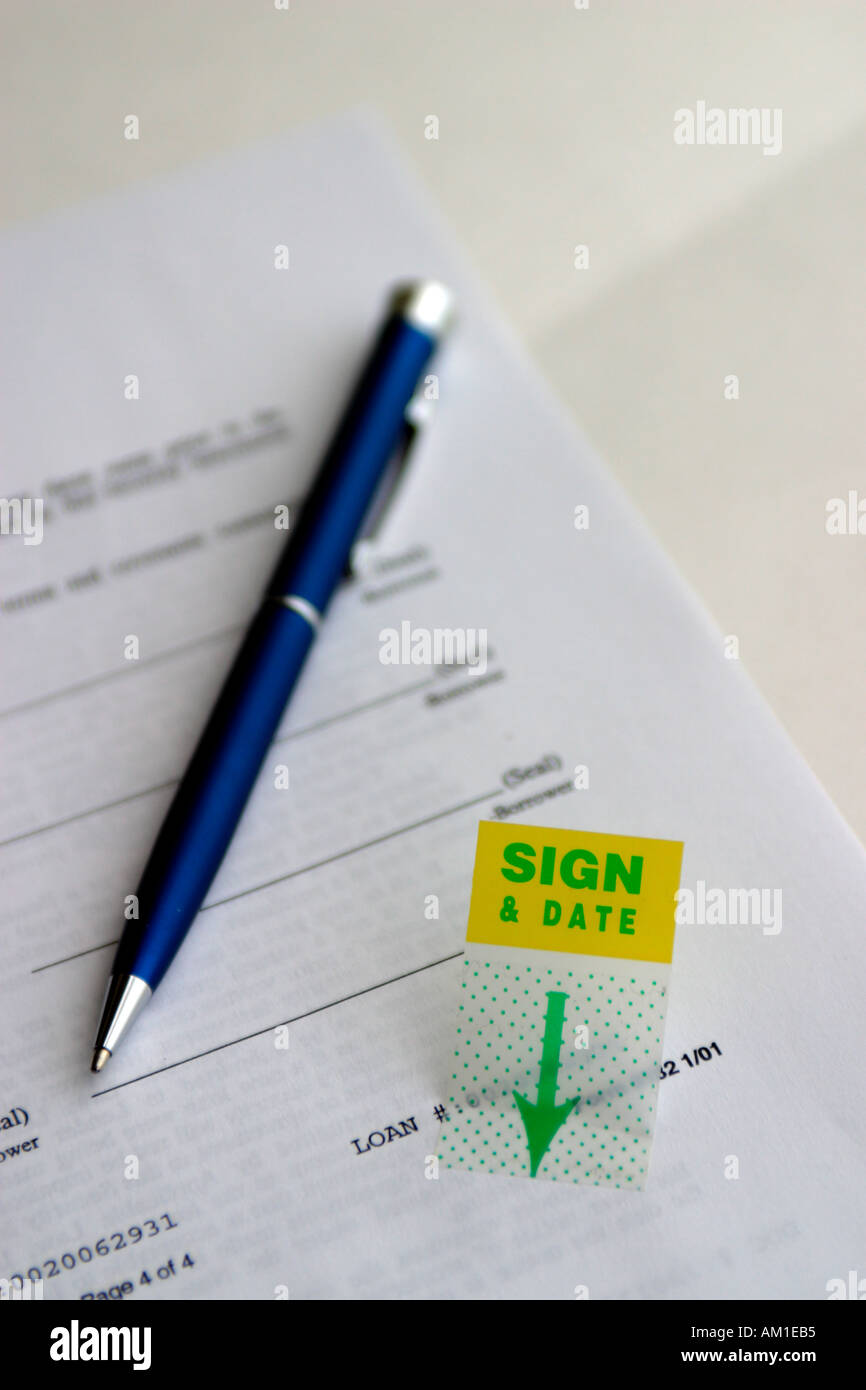 Please Sign Here Stock Photo - Alamy