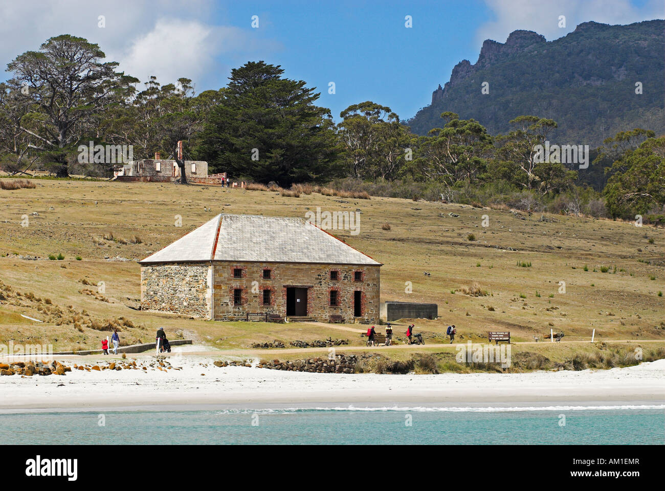 Historic architecture in the penal colony of Darlington, Maria Island ...