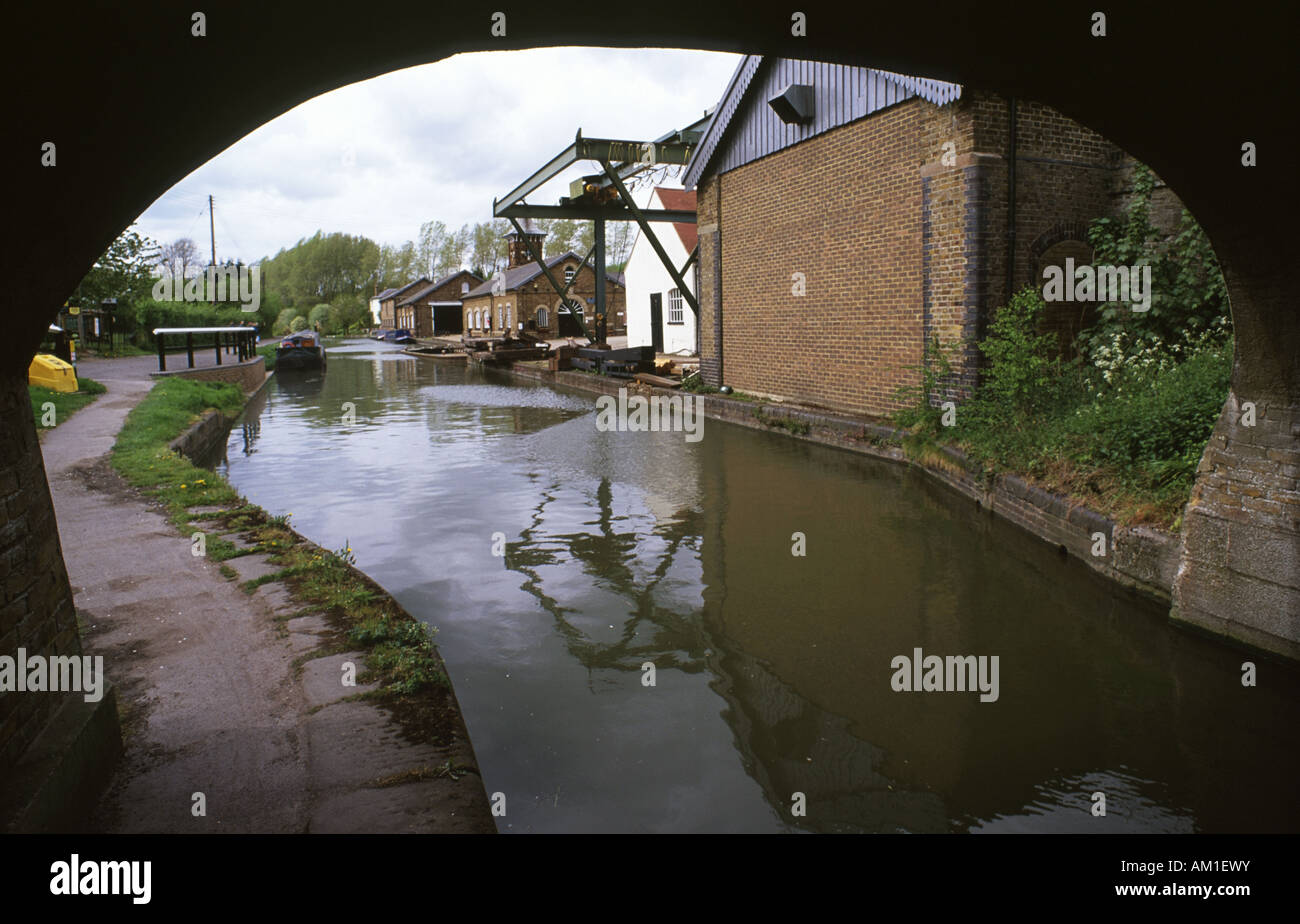 British Waterwys Bulbourne workshop by the Grand Union Canal, Tring, UK ...