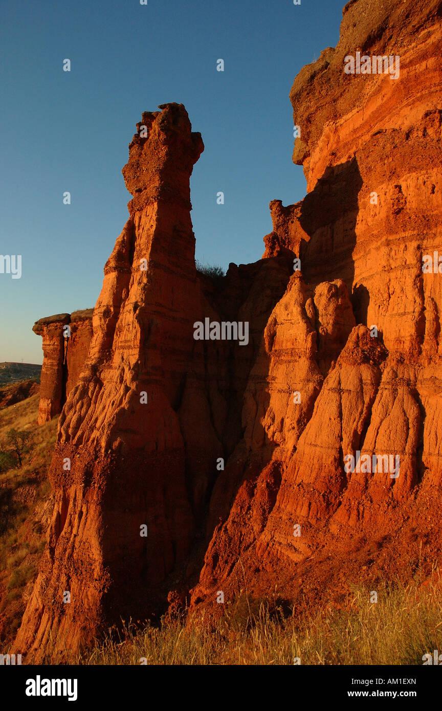 Cliff in the village of NOMBREVILLA Daroca municipality Zaragoza ...