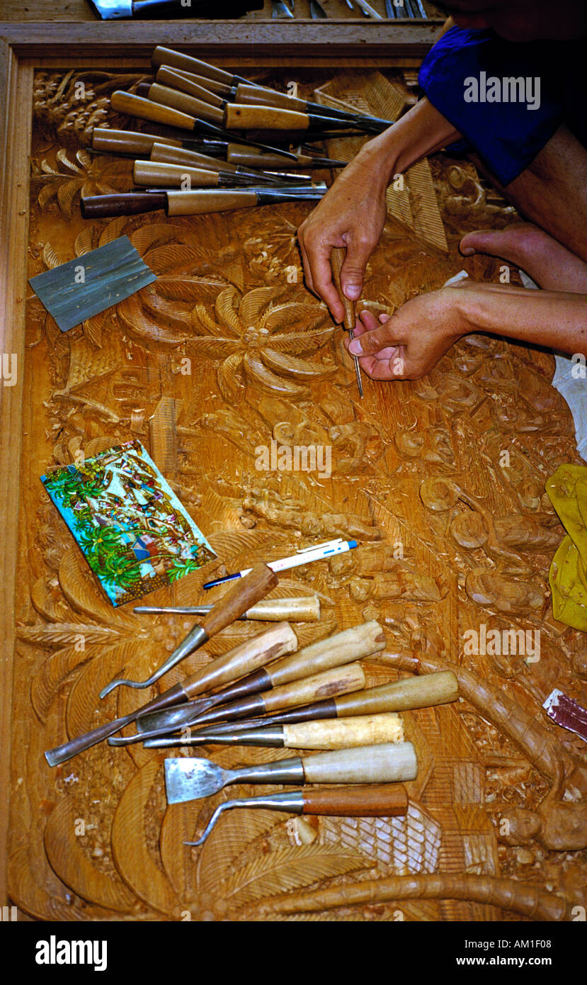 Wood carver work thailand hi-res stock photography and images - Alamy