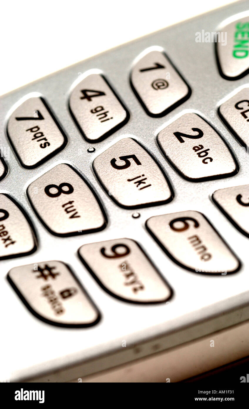 Vertical color image of the keypad on a cellphone Stock Photo - Alamy