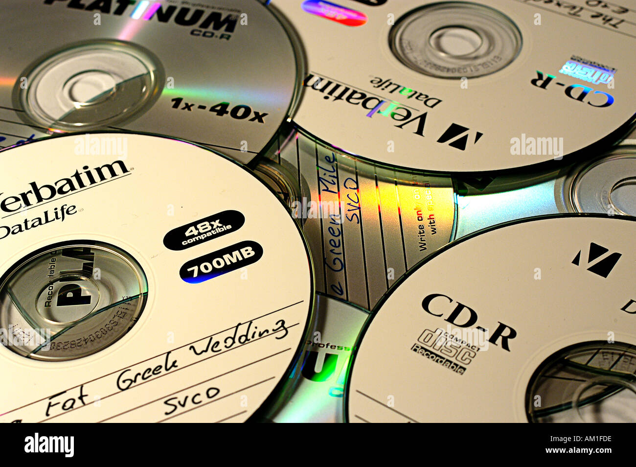 Pirate Copy of Movies on CD Stock Photo - Alamy