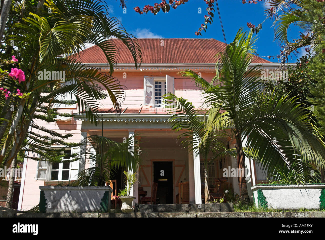 Colonial architecture in Hell-Bourg, caldera Cirque de Salazie, La ...
