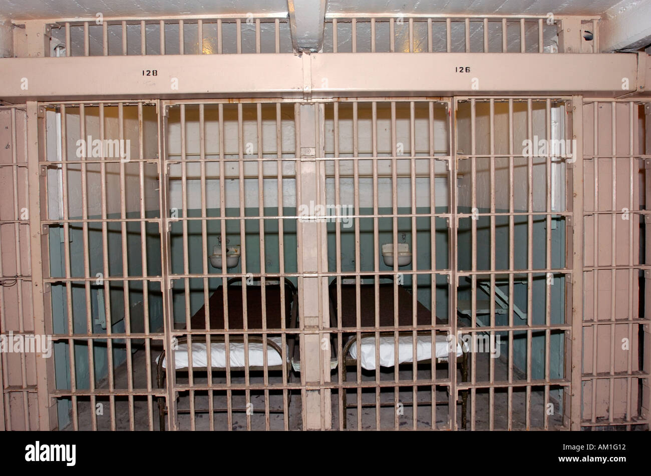 Cells in Alcatraz penitentiary Alcatraz island San Francisco California ...