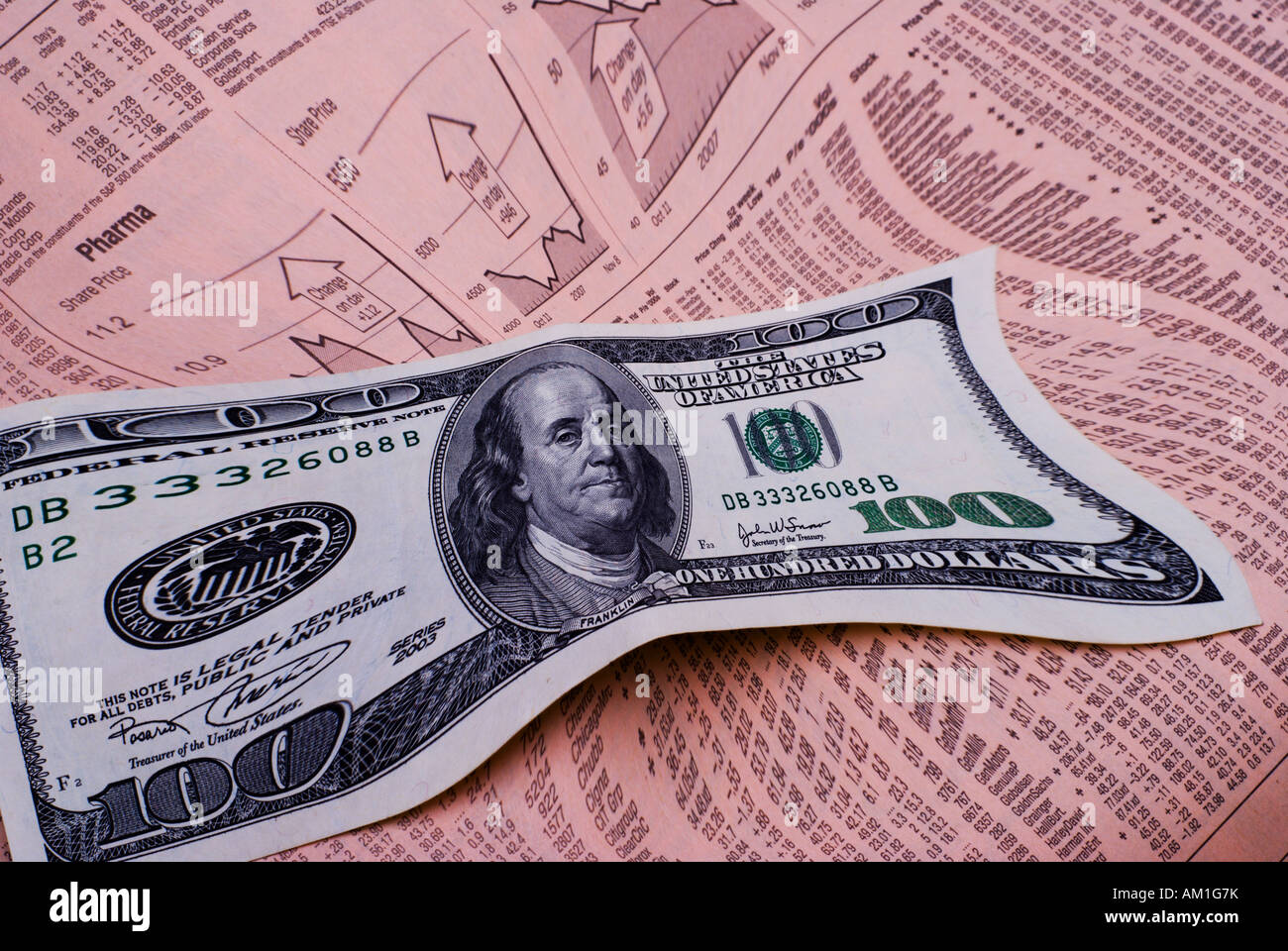 Money and stock newspaper, abstract concept digital art Stock Photo - Alamy