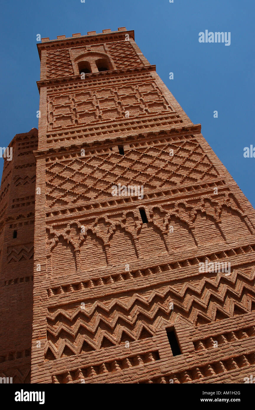 Mudejar style church in the village of VILLAR DE LOS NAVARROS Daroca ...