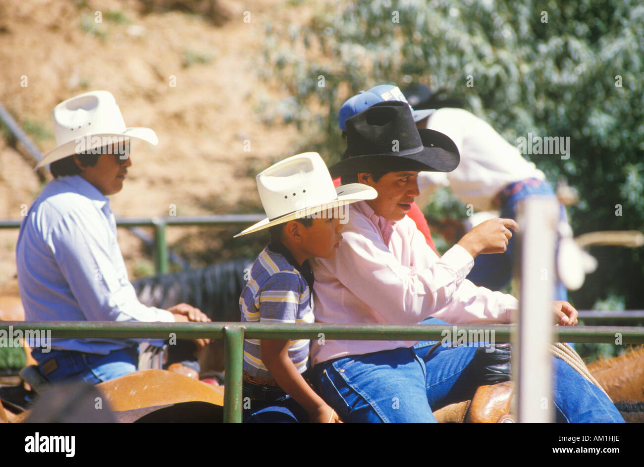 Group of cowboys Inter Tribal Ceremonial Indian Rodeo Stock Photo - Alamy
