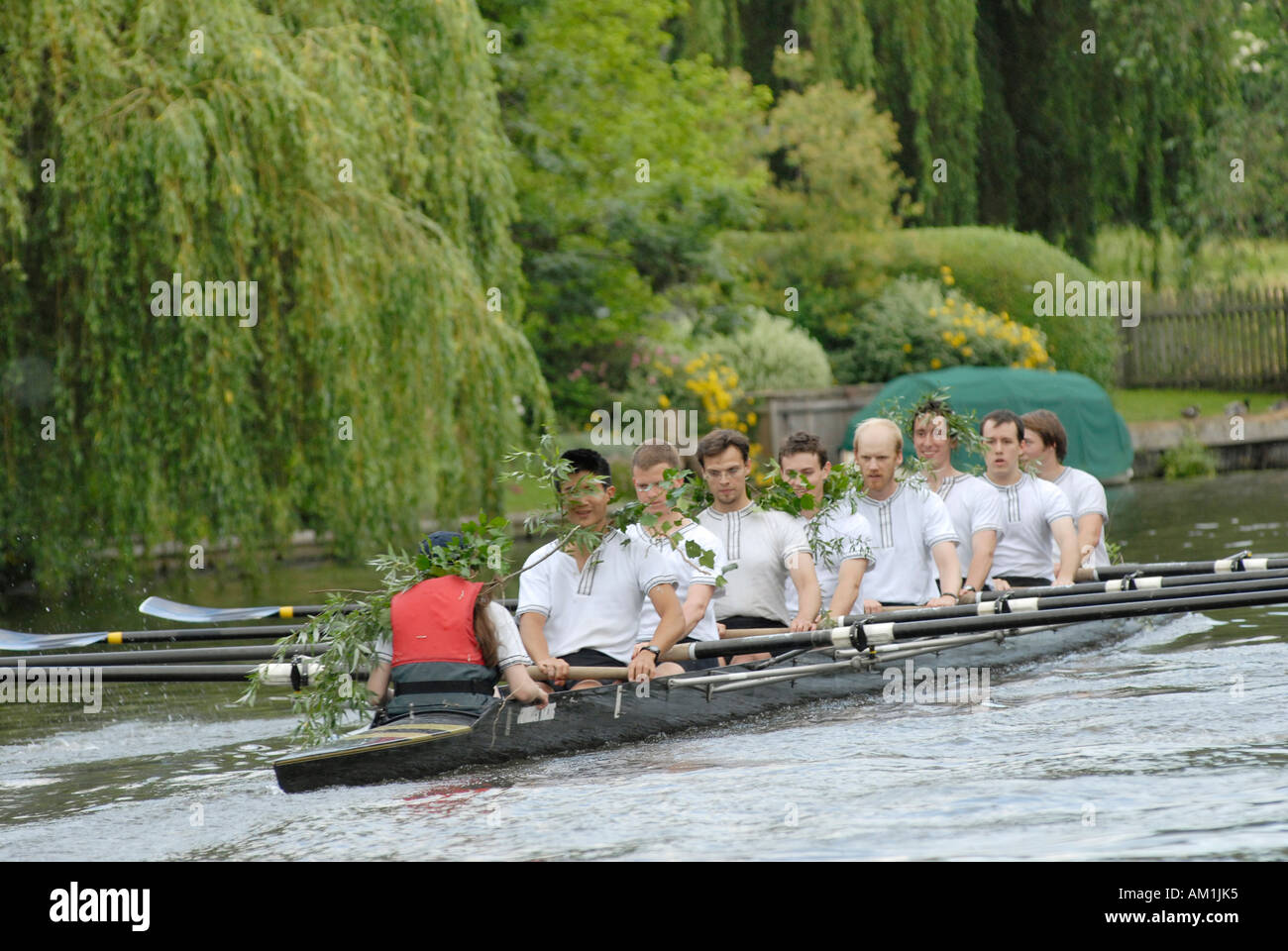 Trinity College Mens Boat Club on their way back to the boathouse after ...