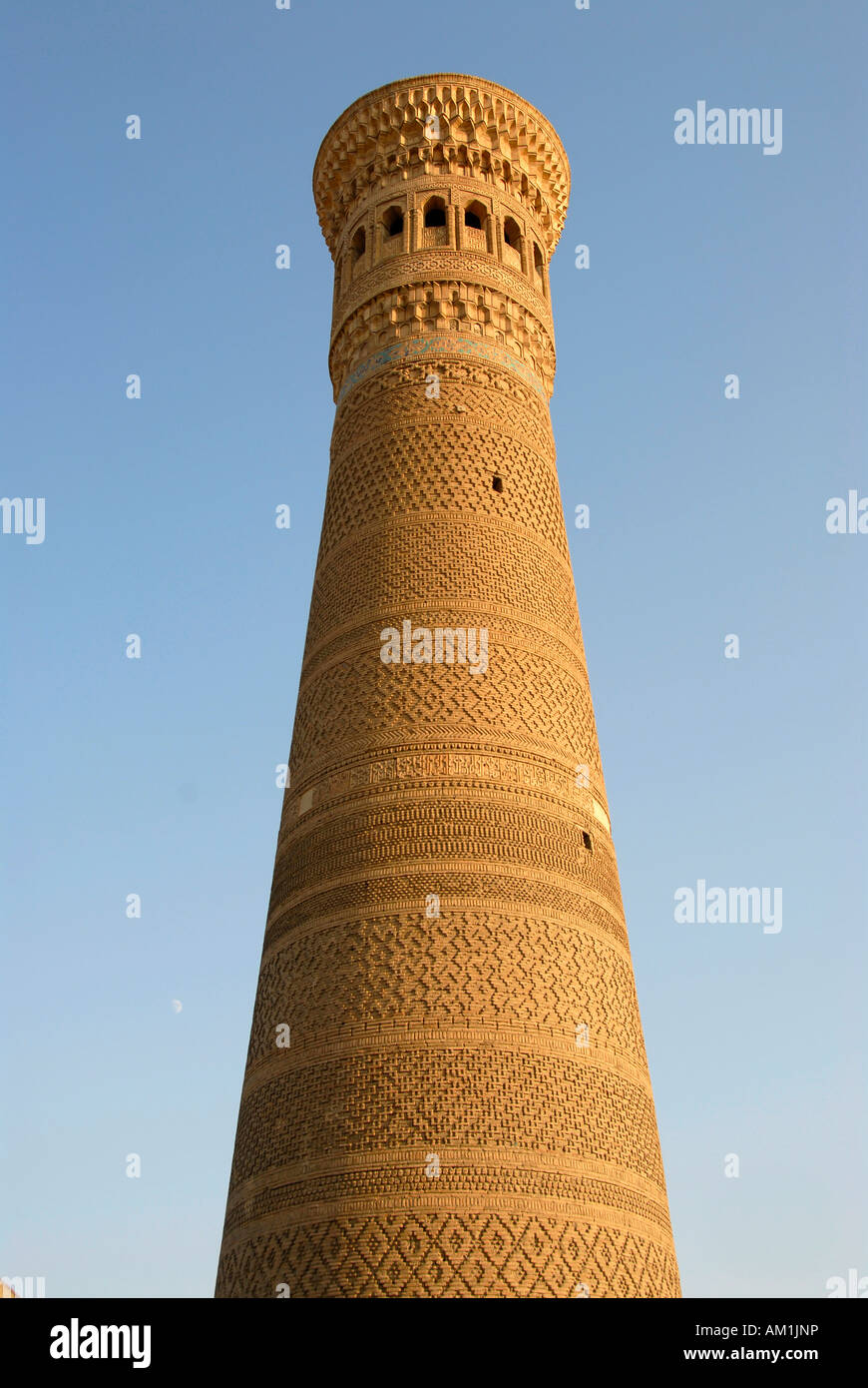 Old high brick tower Minaret Kalon Bukhara Uzbekistan Stock Photo - Alamy