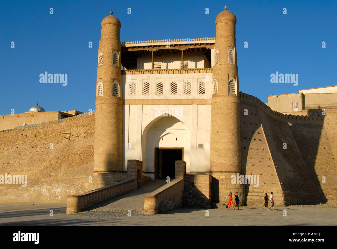 Entrance portal to the Ark Fortress Bukhara Uzbekistan Stock Photo - Alamy