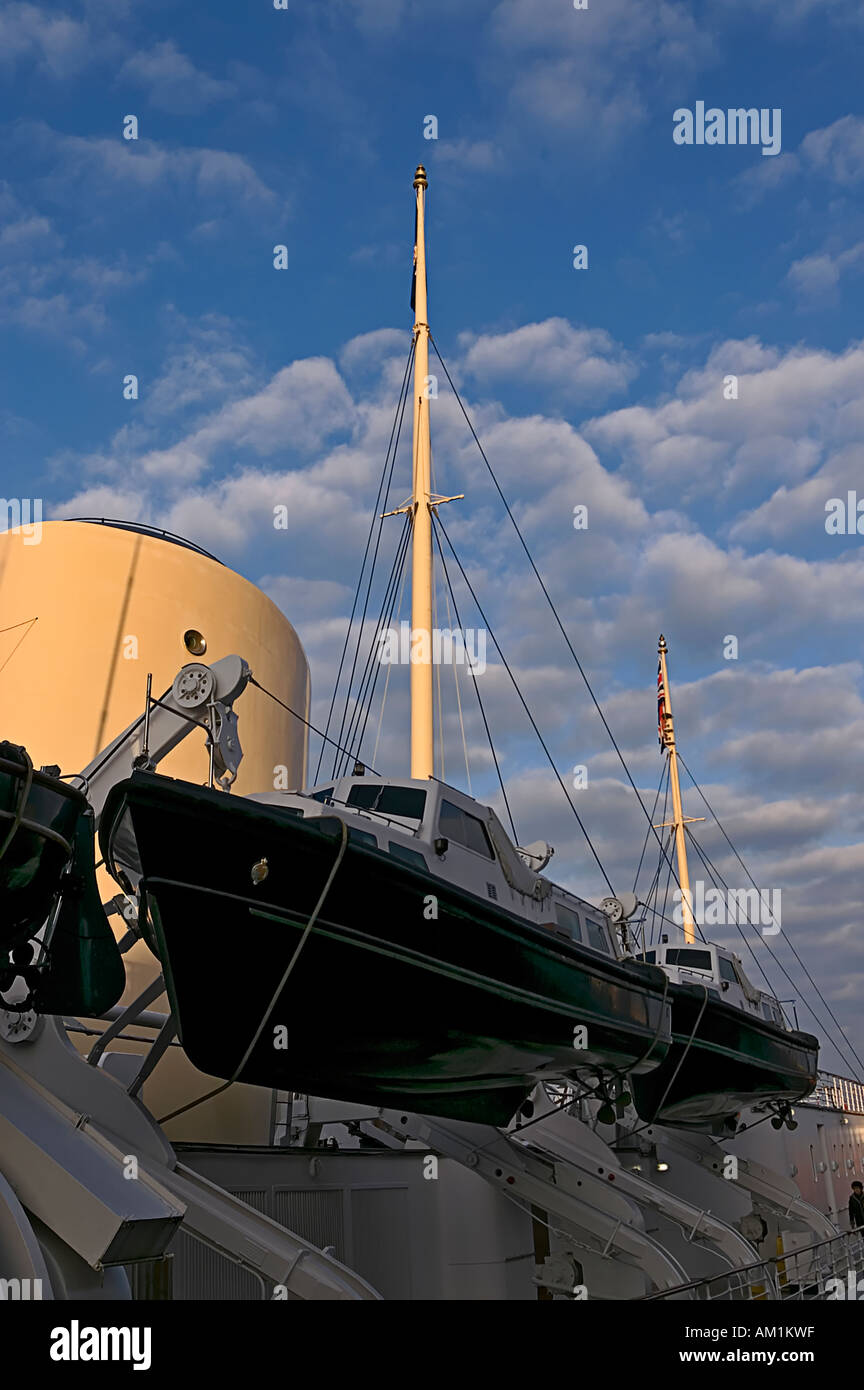 Royal Yacht Brittannia showing ships launch Stock Photo - Alamy
