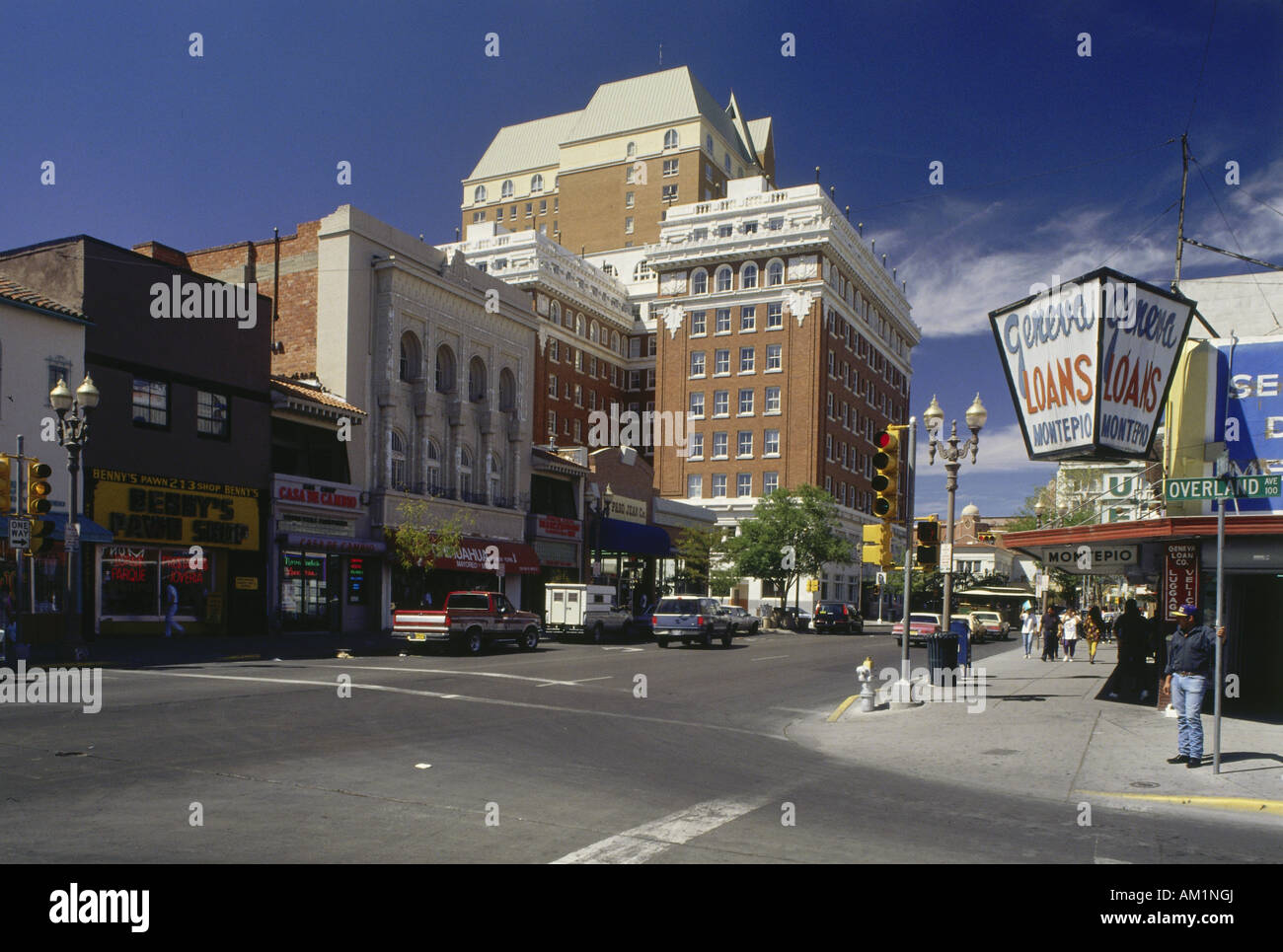 geography / travel, USA, Texas, El Paso, street scenes, downtown Stock ...