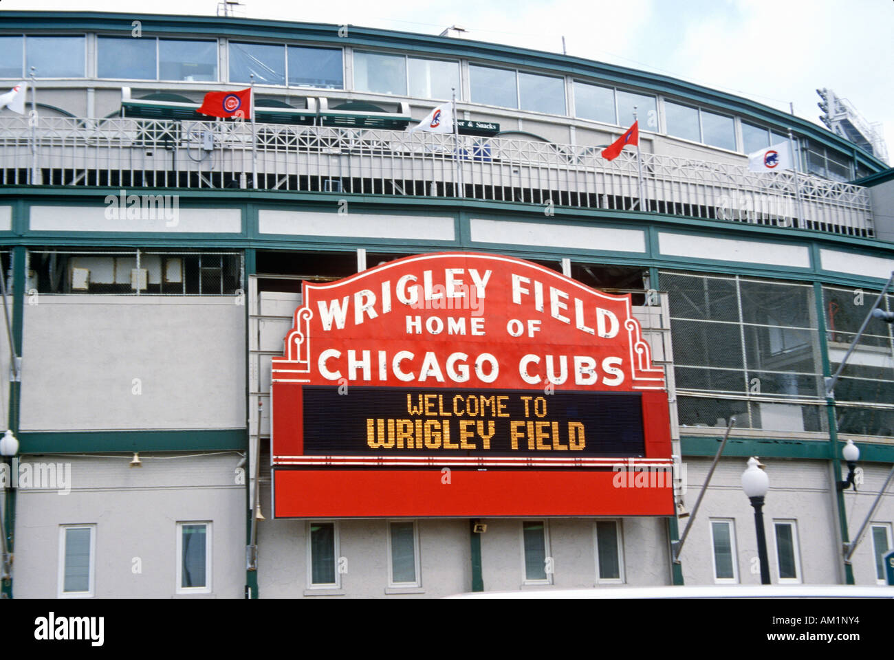 Entrance to Wrigley Field Home of the Chicago Cubs Chicago Illinois ...