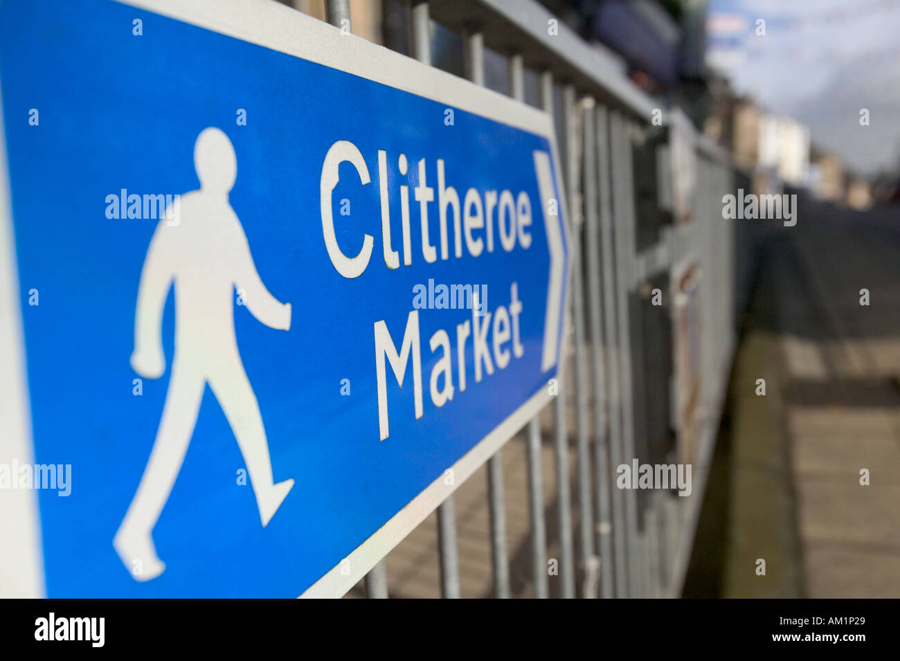 sign for Clitheroe Market Clitheroe Lancashire Stock Photo - Alamy