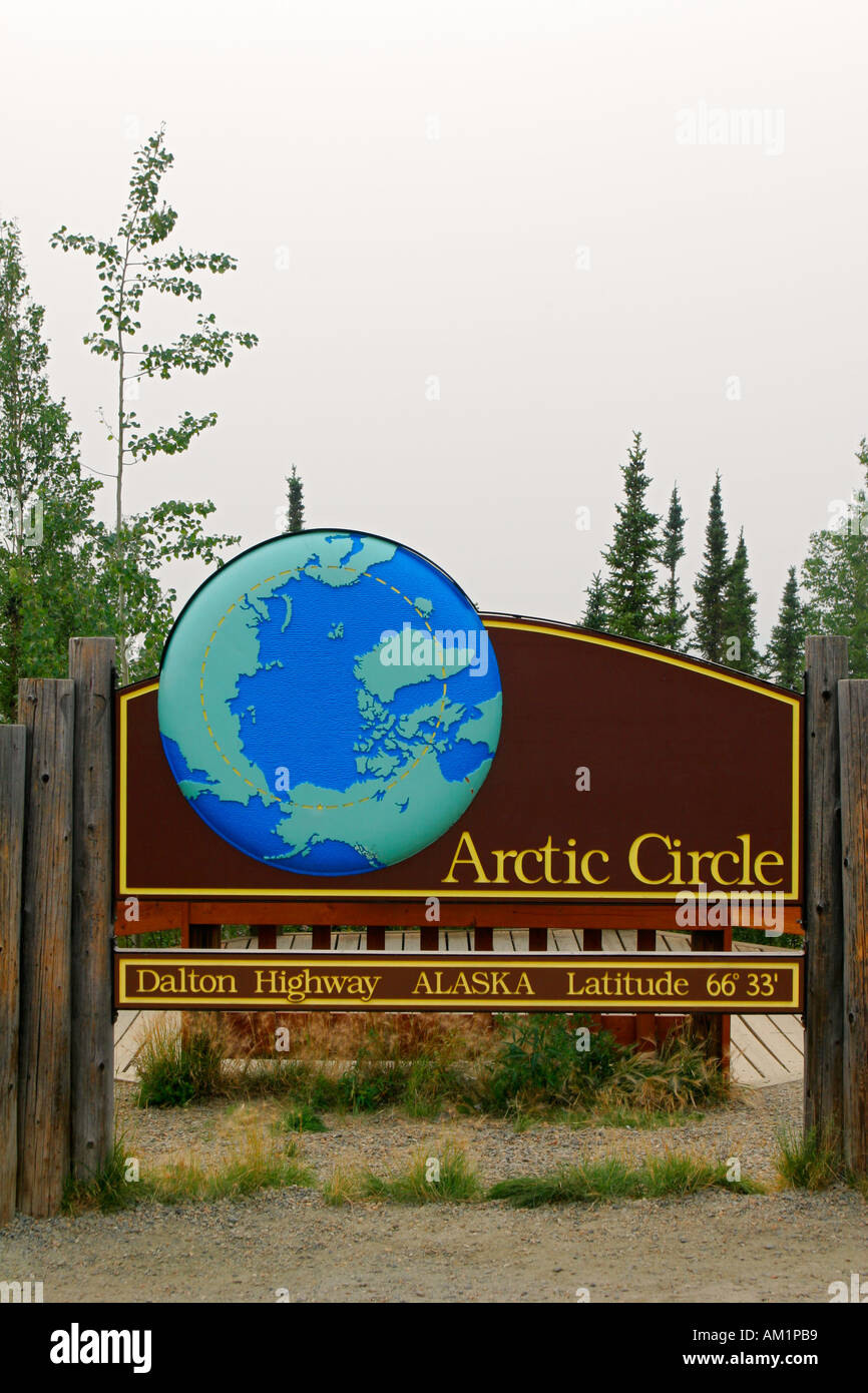 Arctic circle sign alaska hi-res stock photography and images - Alamy