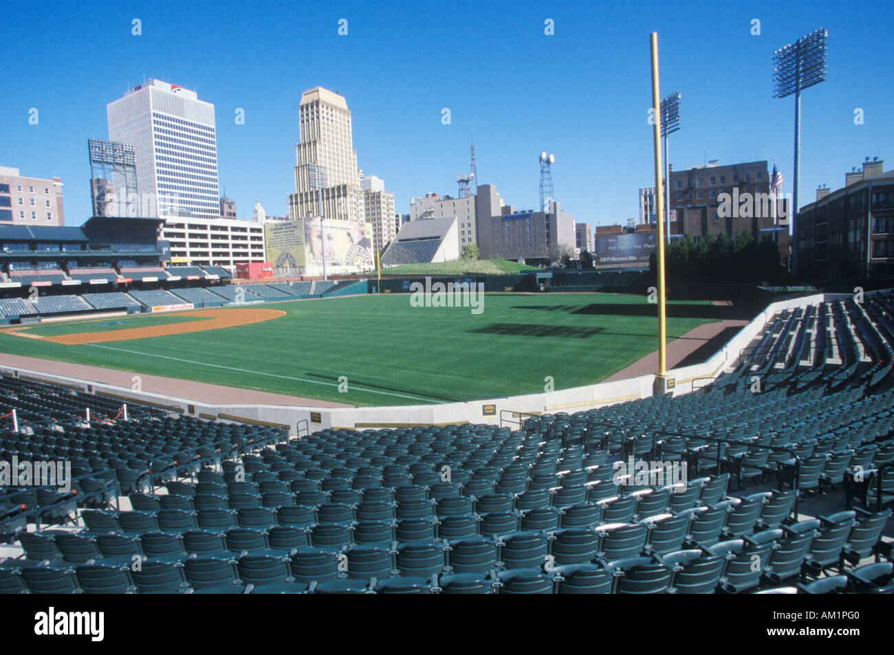 An empty baseball stadium Stock Photo - Alamy