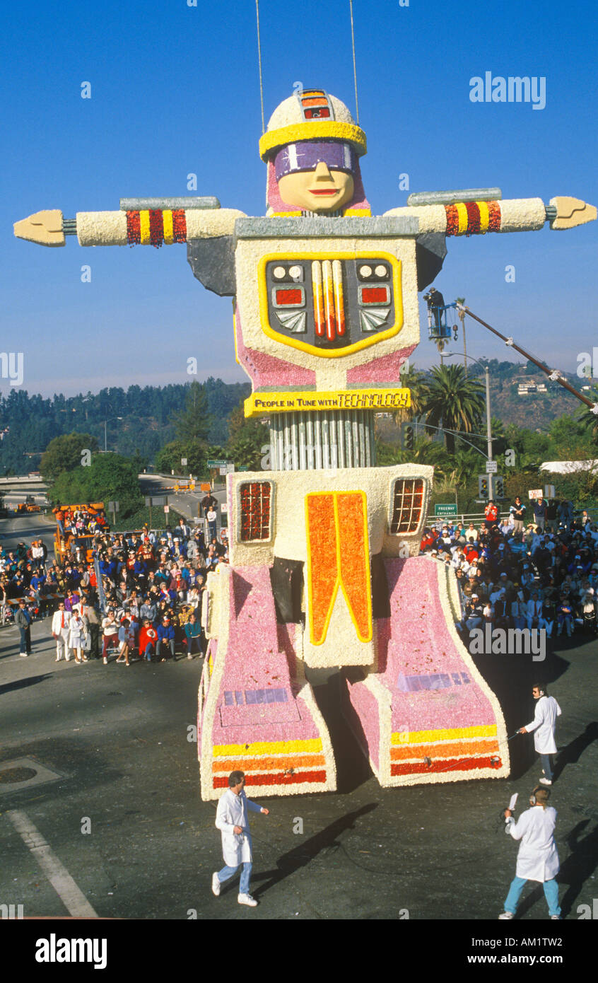 Float in Rose Bowl Parade Pasadena California Stock Photo - Alamy