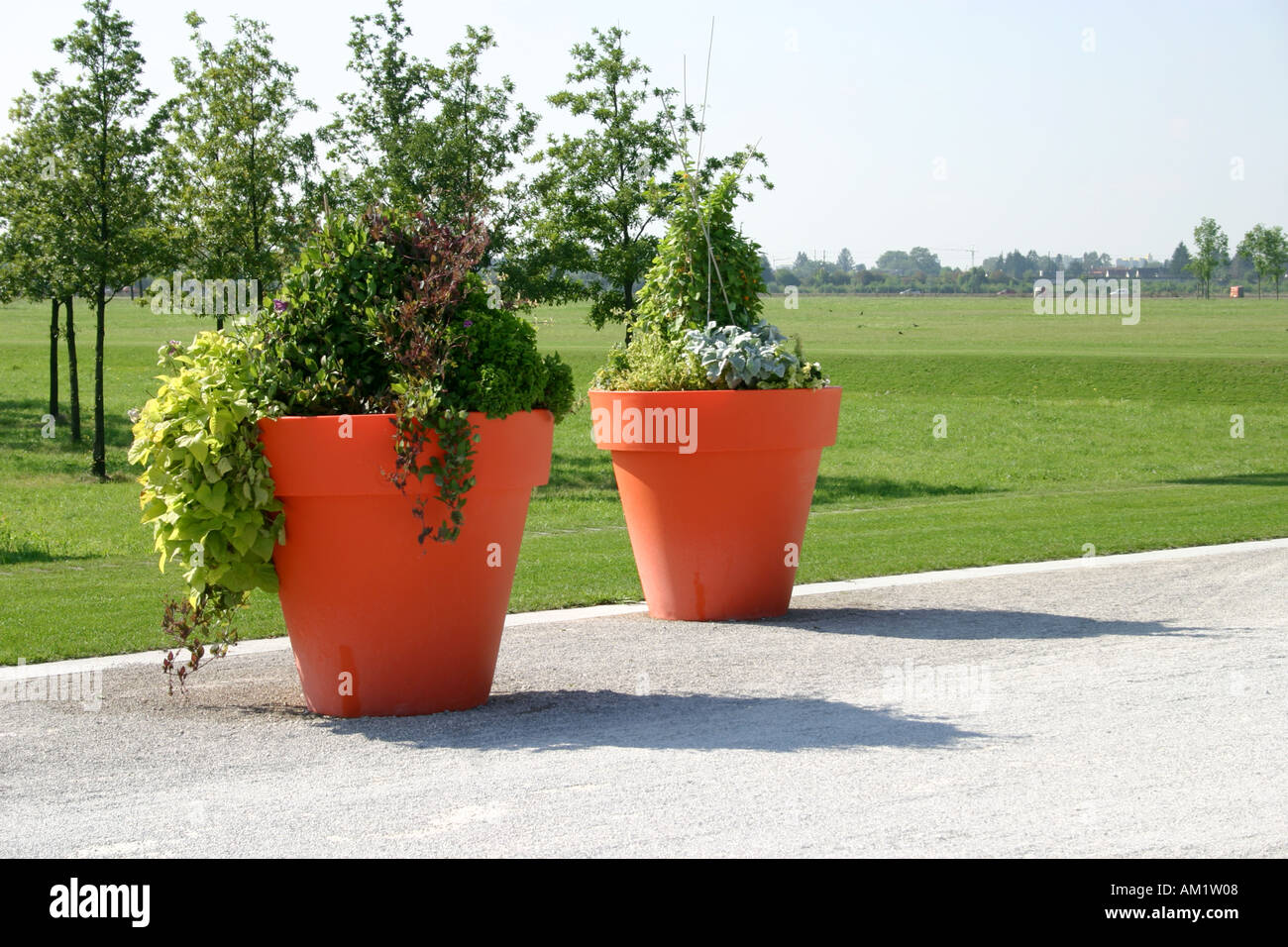 huge lifesize orange flower pots at Federal Garden Exhibition Show 2005 ...