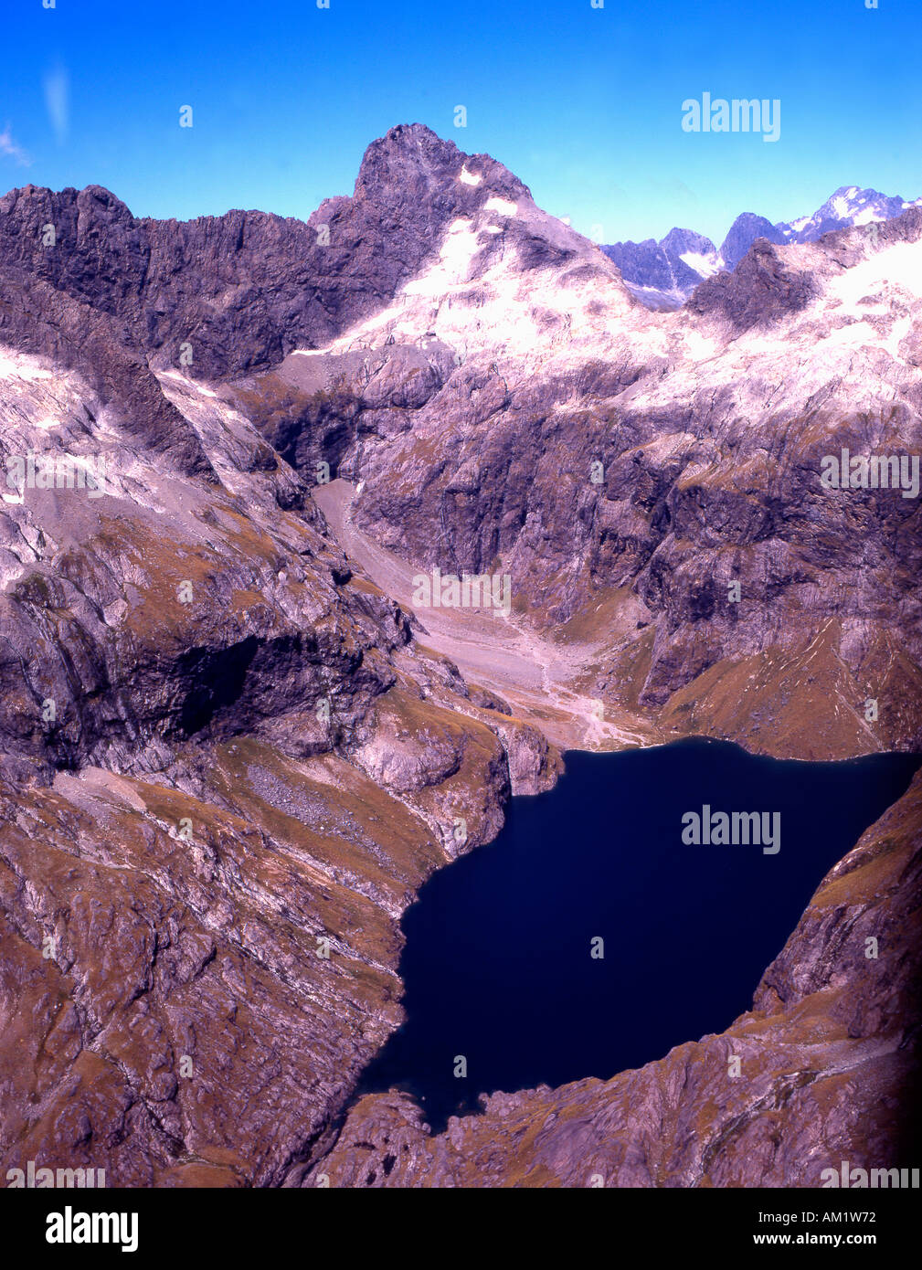 New Zealand Fiordland National Park aerial view Stock Photo - Alamy