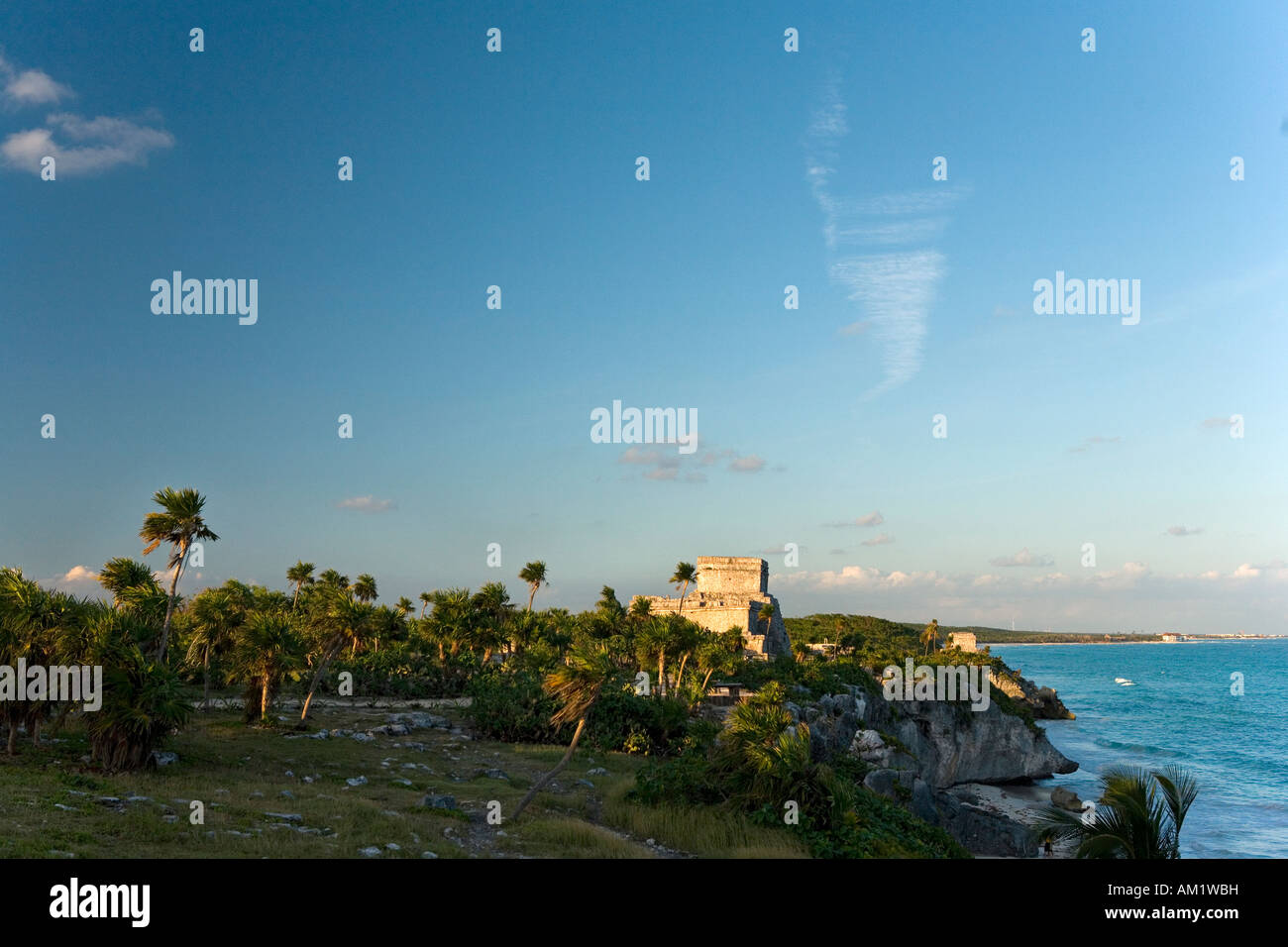 El Castillo Unesco Mayan ruins of Tulum Quintana Roo Mexico Stock Photo ...