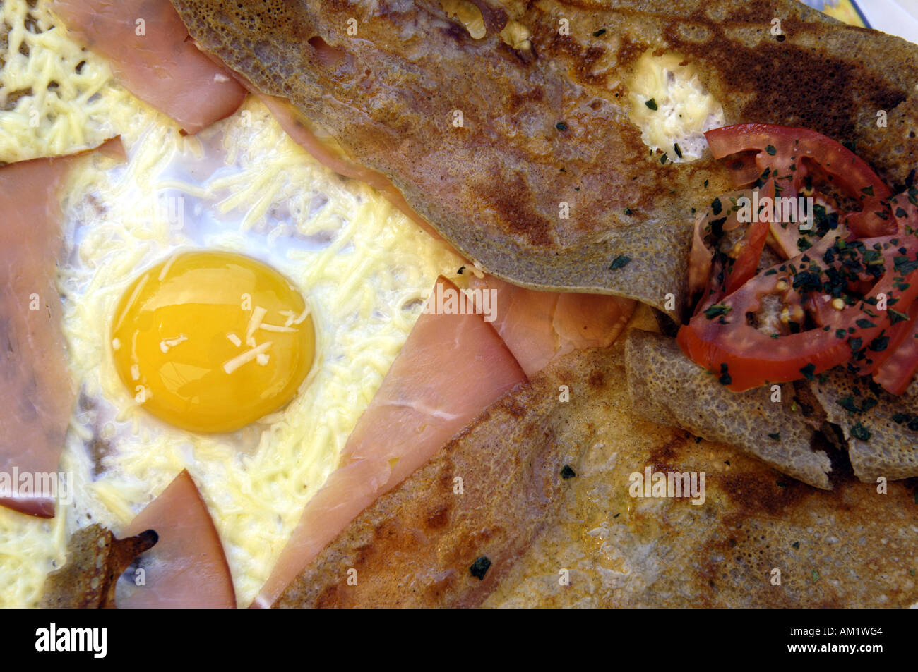 egg ham gallet traditional charentais france french food cuisine ...