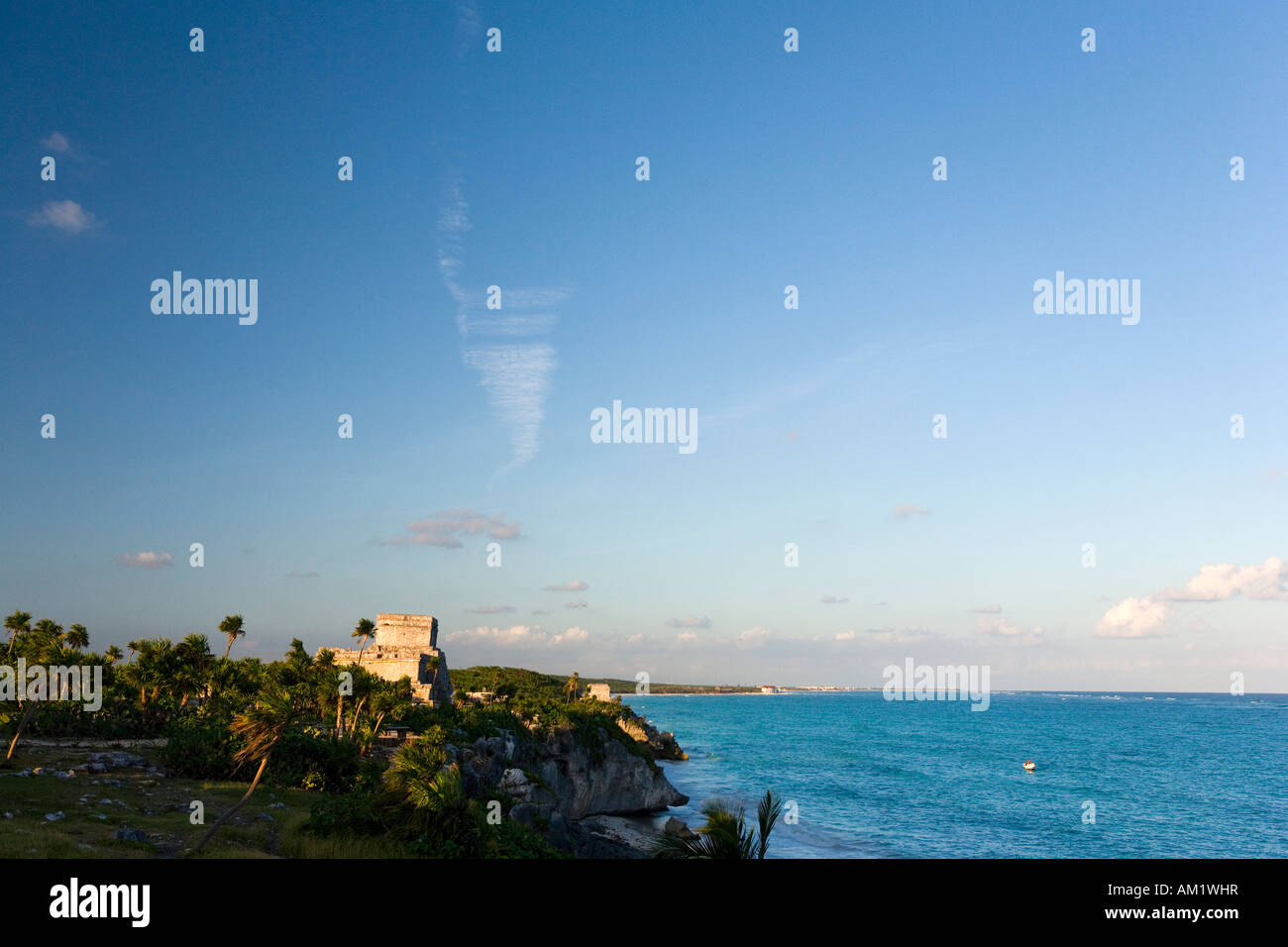 El Castillo Unesco Mayan ruins of Tulum Quintana Roo Mexico Stock Photo ...