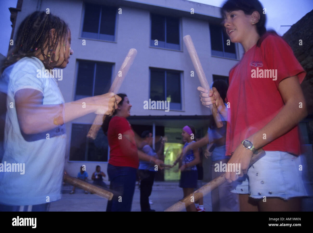 Sticks dance TARRAGONA Catalonia Spain Stock Photo - Alamy
