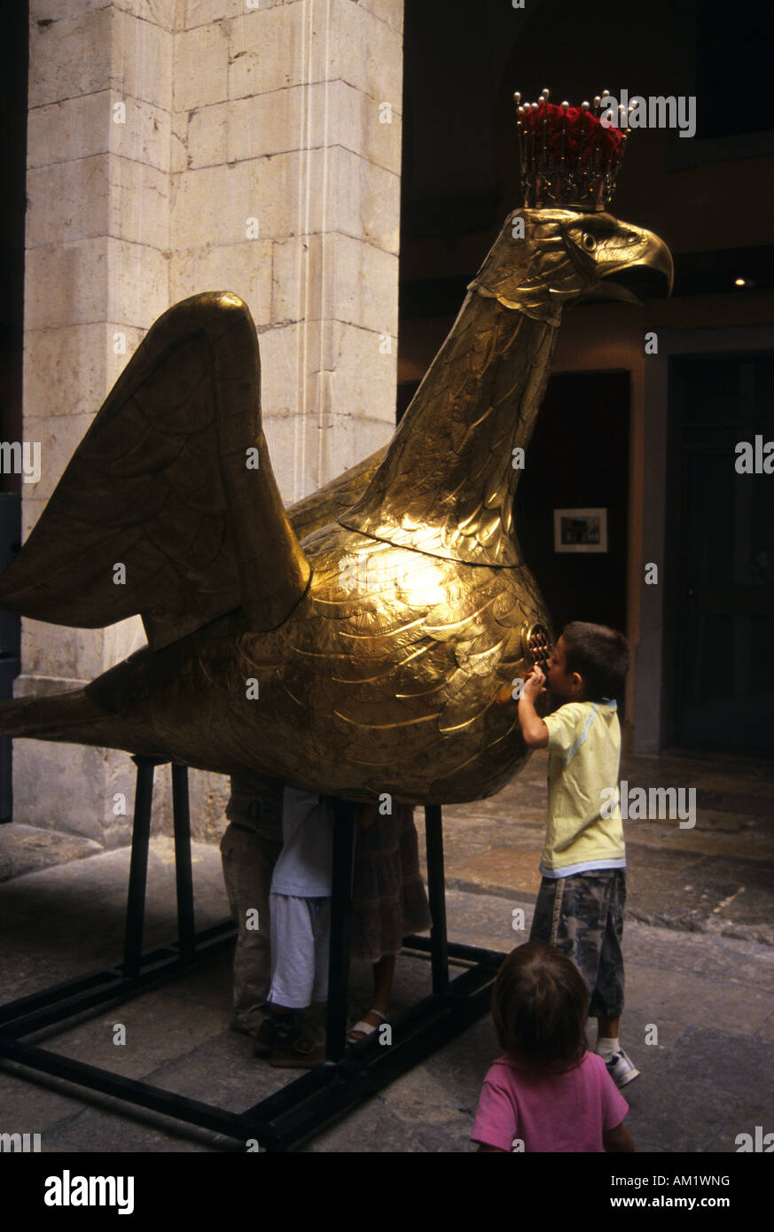 Eagle statue for Santa Tecla festivity TARRAGONA Catalonia Spain Stock ...