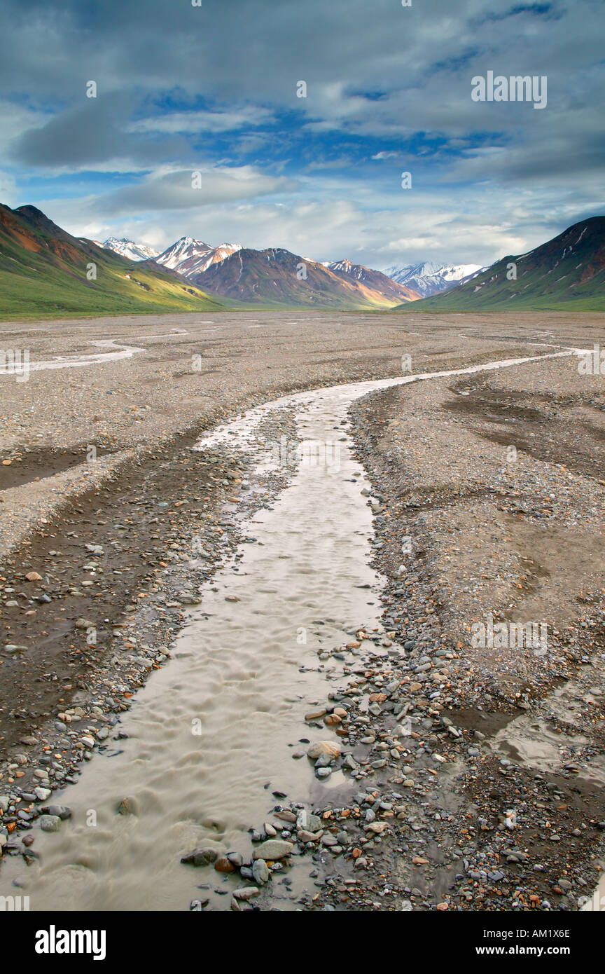 Divide Mountain and the west branch of Toklat River Denali National ...