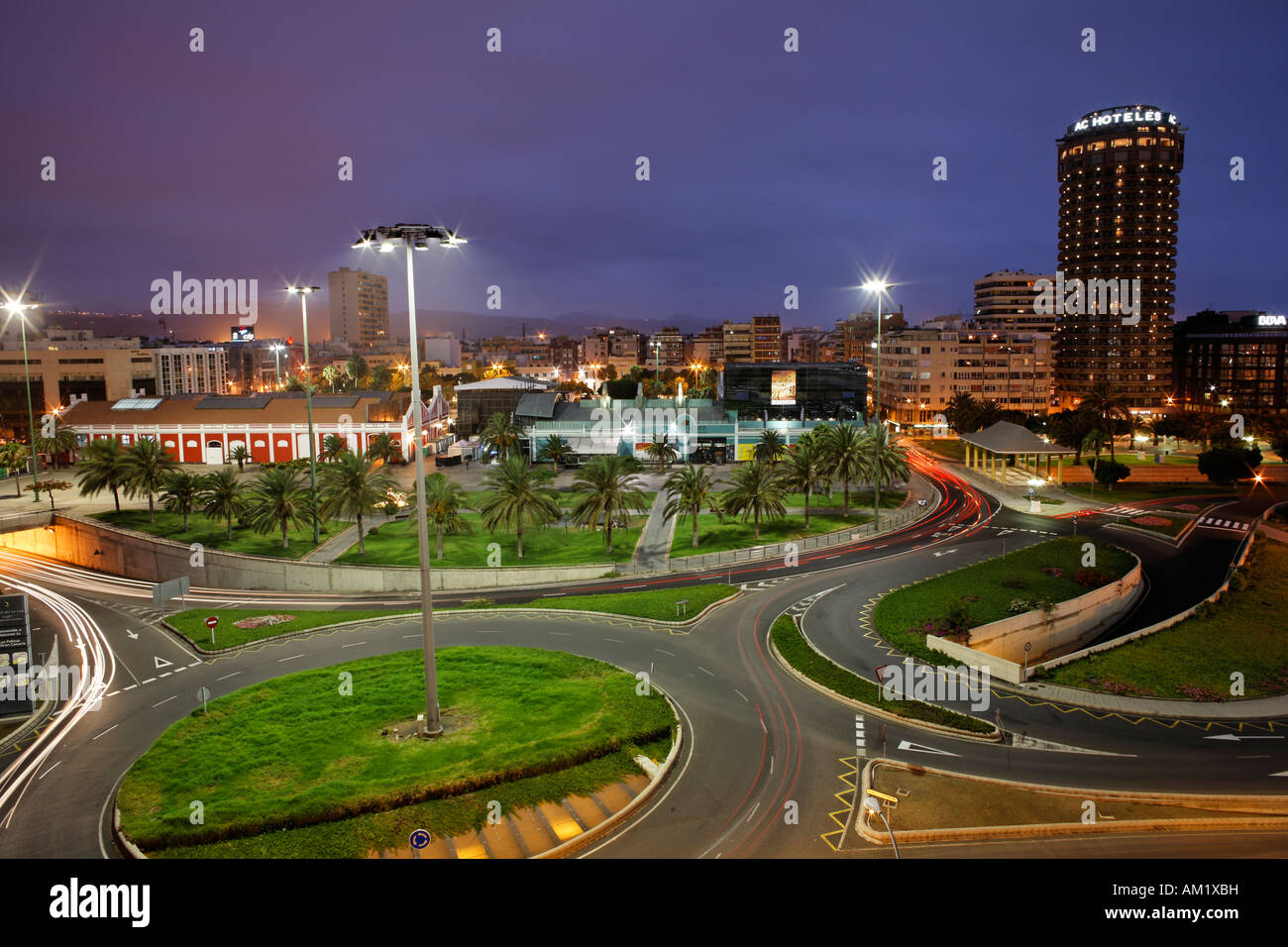 Parque de Santa Catalina, view from shopping center El Muelle, Las ...