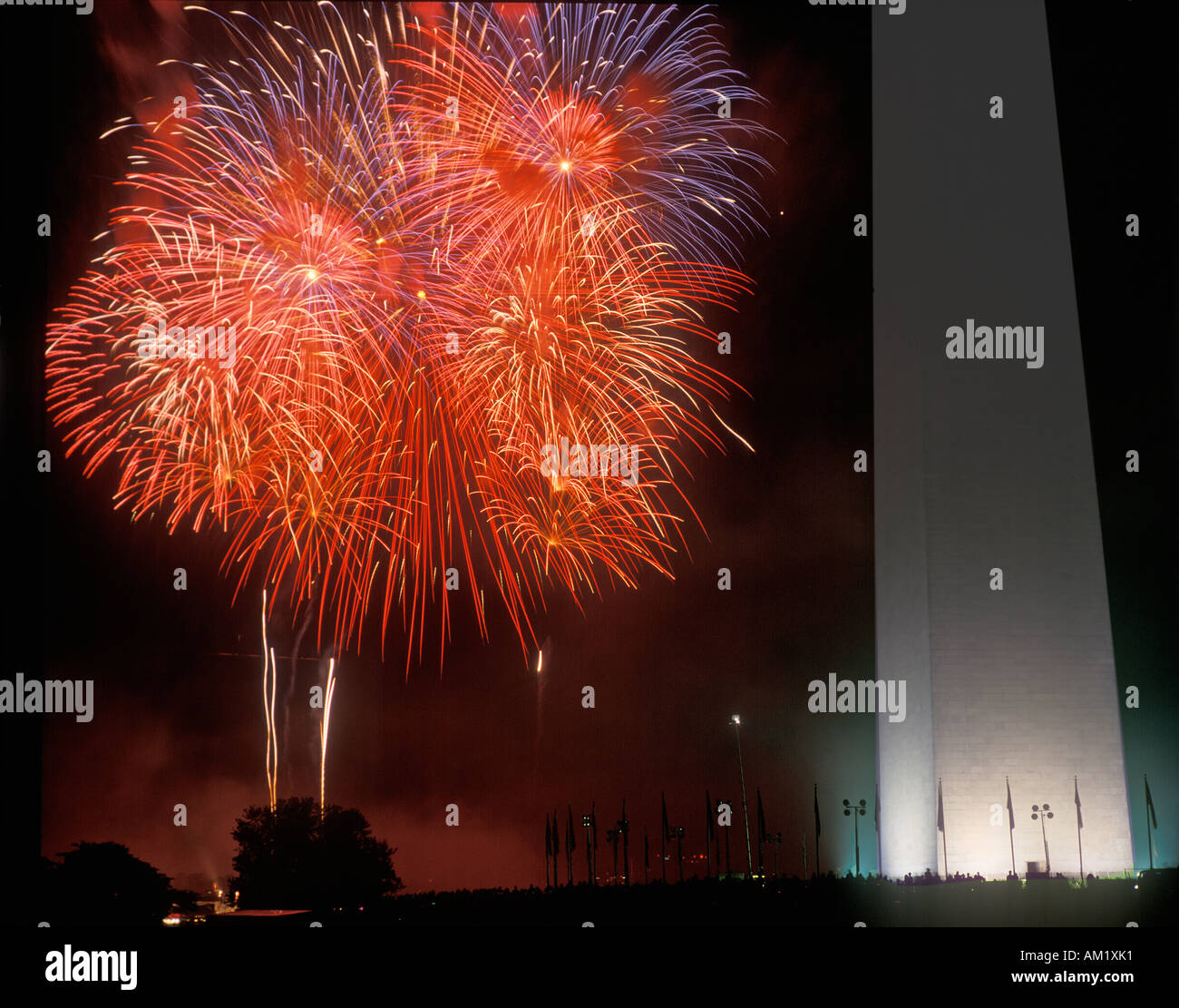 Fireworks display at the National Monument Washington DC Stock Photo ...