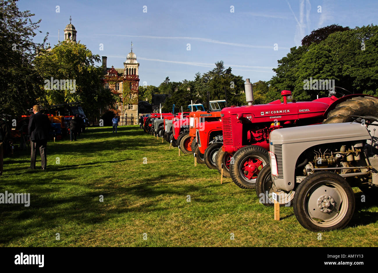 TRACTORS AT THORSBY HALL Tractors lined up in a row Stock Photo - Alamy