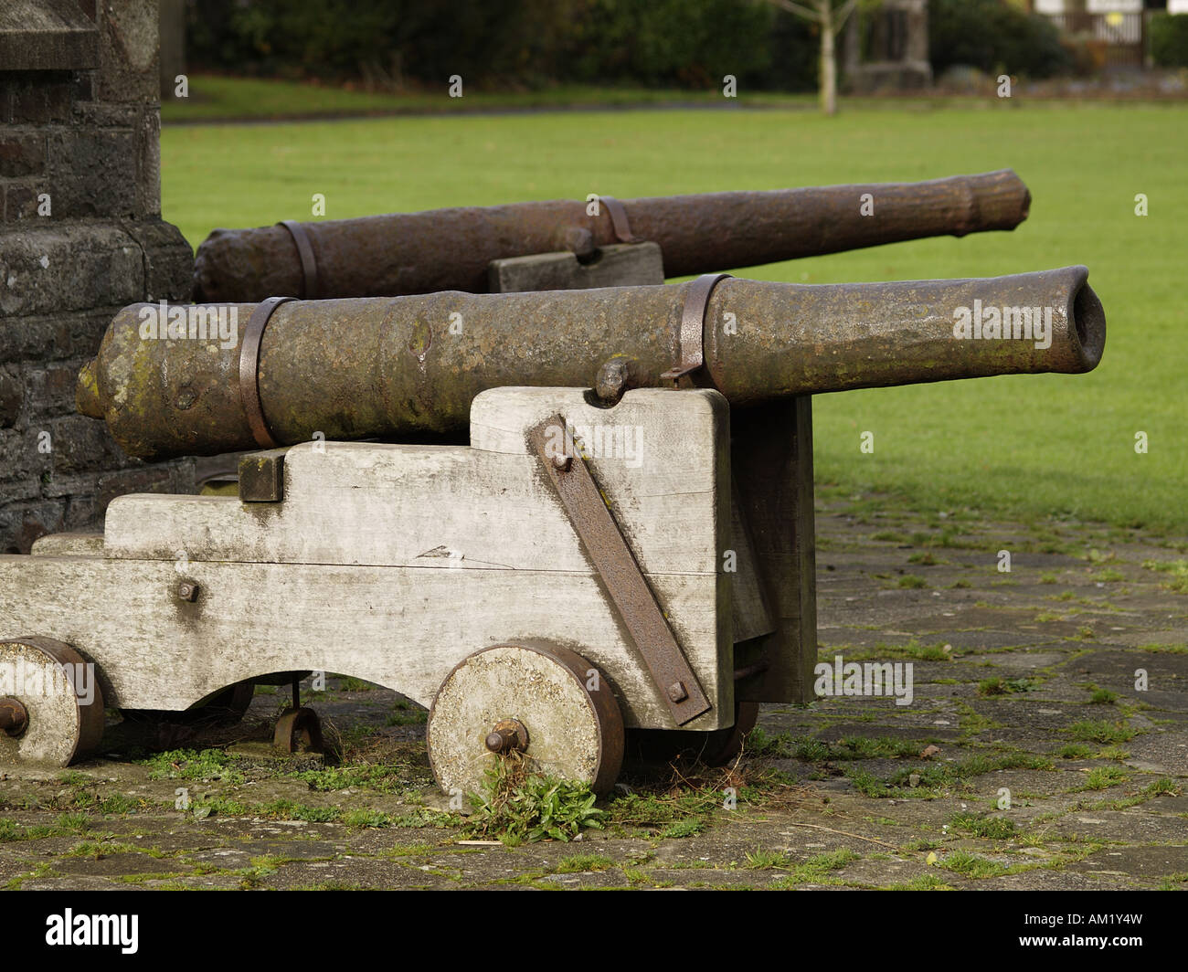 Spanish Armada canon 1588 A D in Bideford park North Devon U K Stock ...