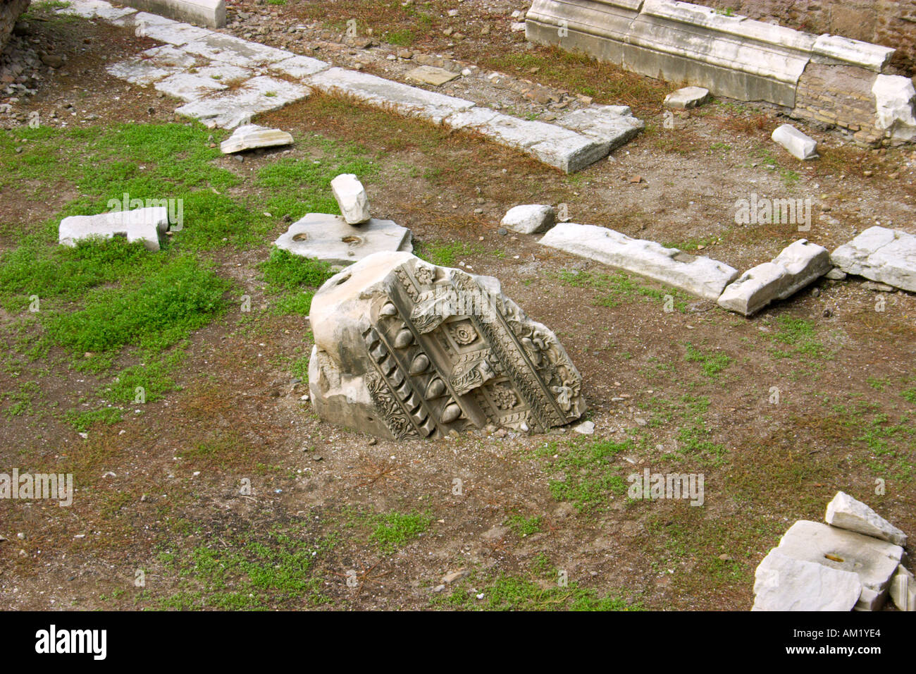 Roman archaeological remains Rome Italy Stock Photo - Alamy