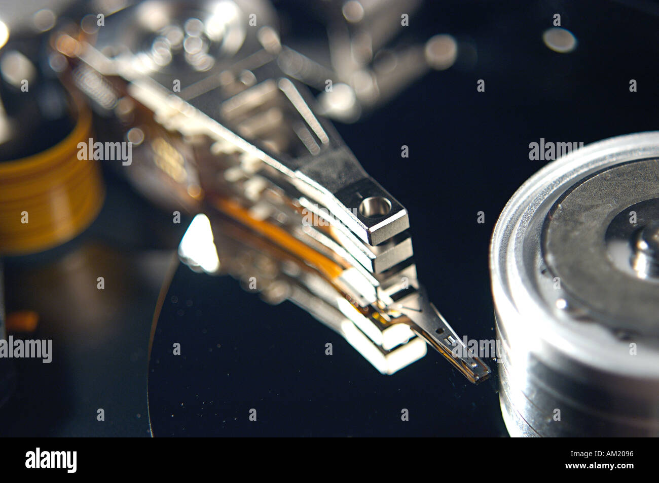 Harddisk Read Write Head on the Disc Stock Photo - Alamy