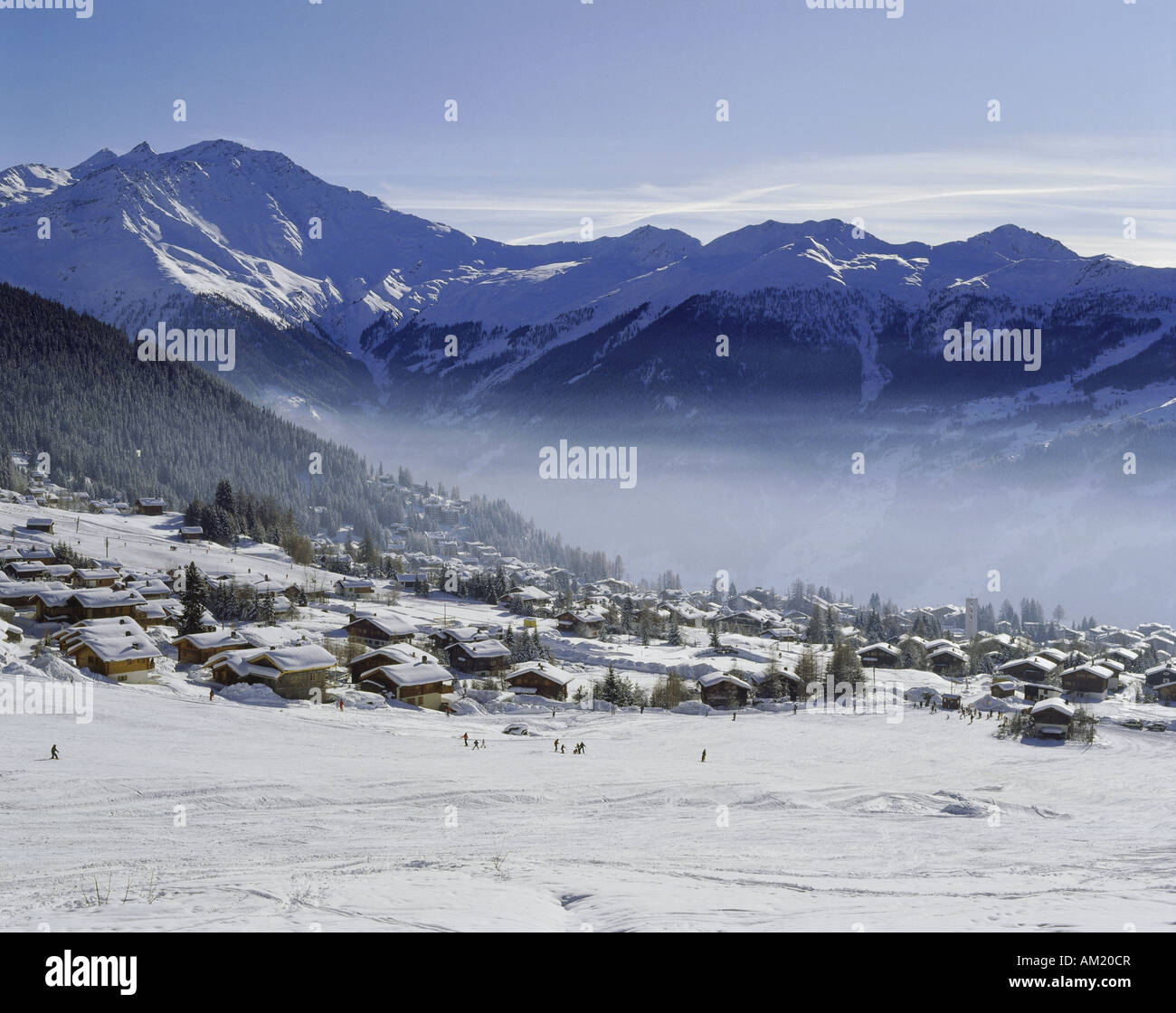 geography / travel, Switzerland, Valais, Verbier, overviews, snow ...
