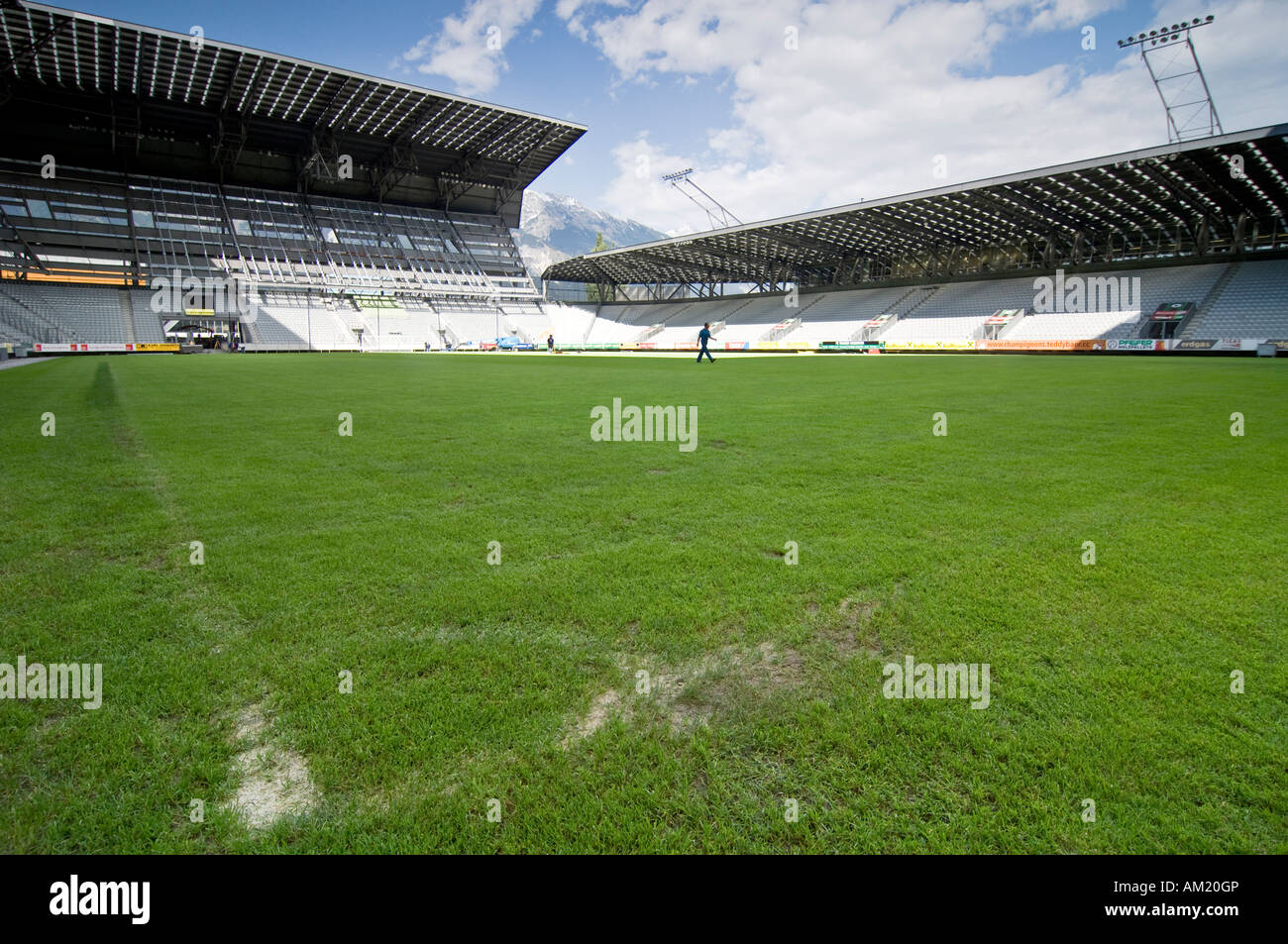 Lawn at the Tivoli stadium, Tyrol, Austria Stock Photo - Alamy
