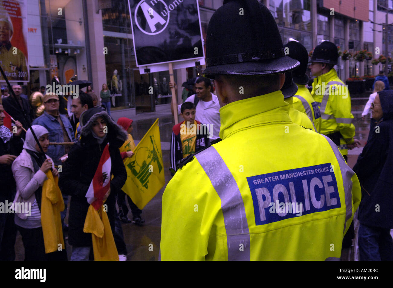 police demonstration jews arabs manchester israel palestine protest ...