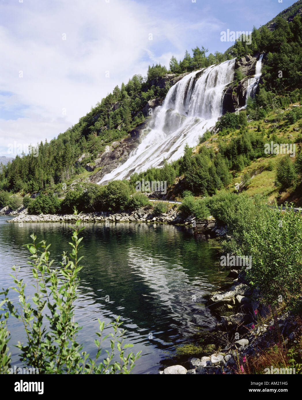 geography / travel, Norway, Hordaland, Furebergfossen, Kvinnherad ...