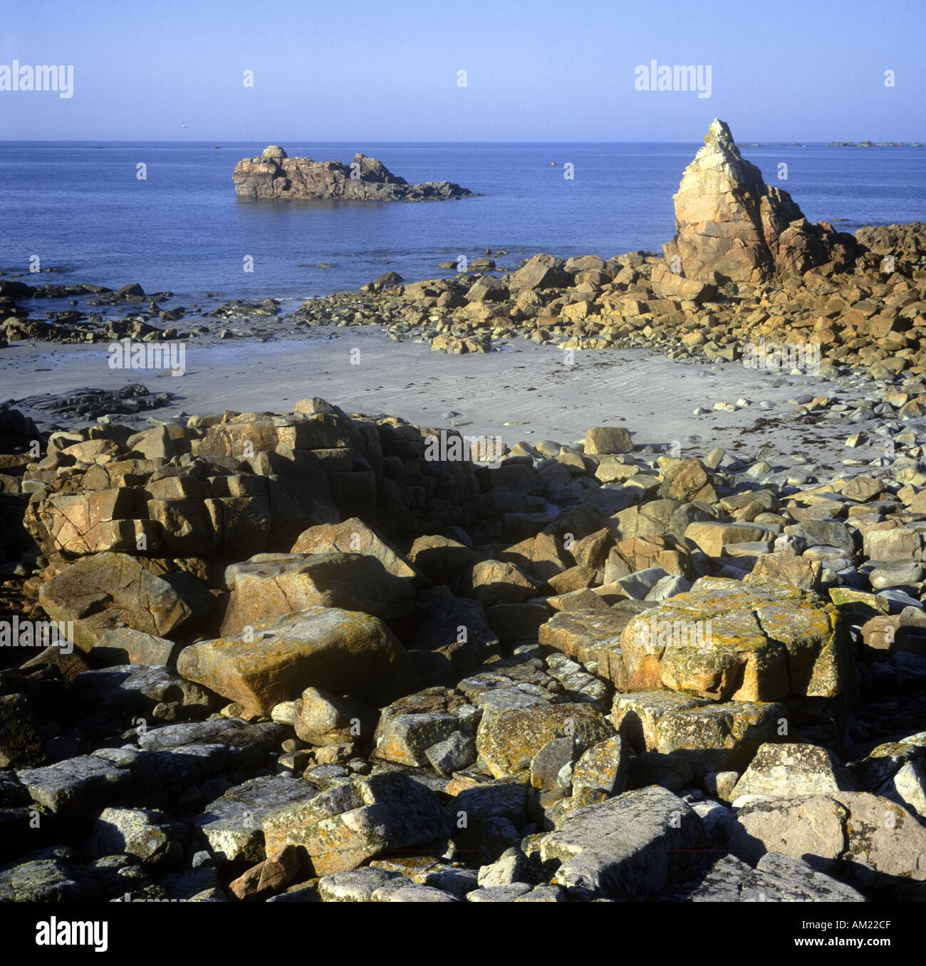 france brittany cote d armour cote de granit rose Stock Photo - Alamy