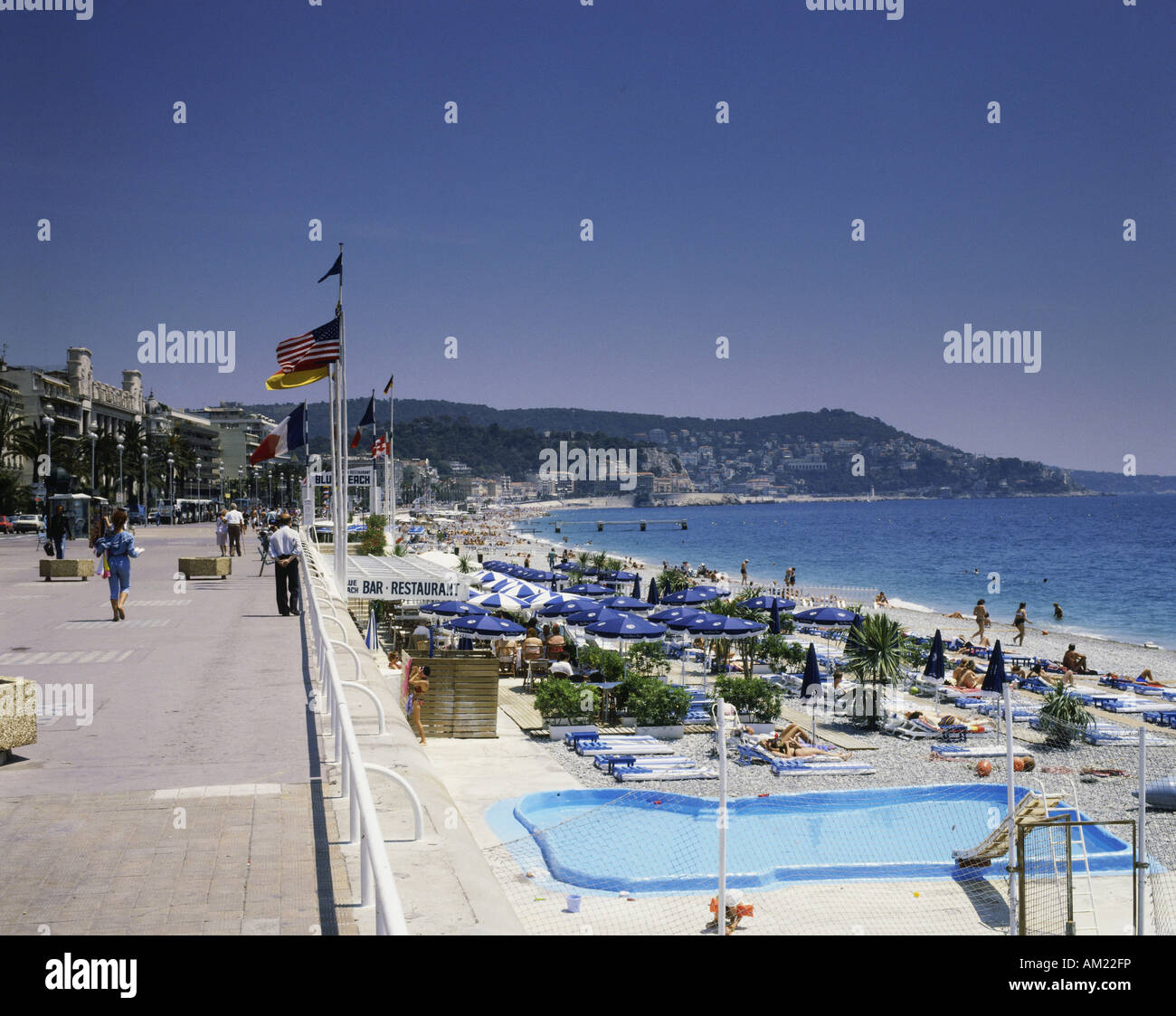 geography / travel, France, Nice, street scenes, view, promenade, beach ...