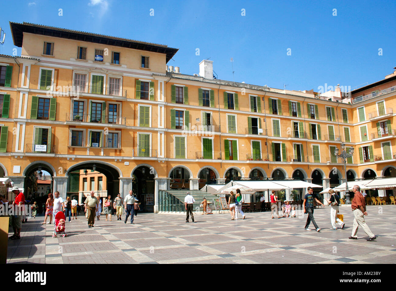Placa Major, historical old town, Palma, Mallorca, Spain Stock Photo ...