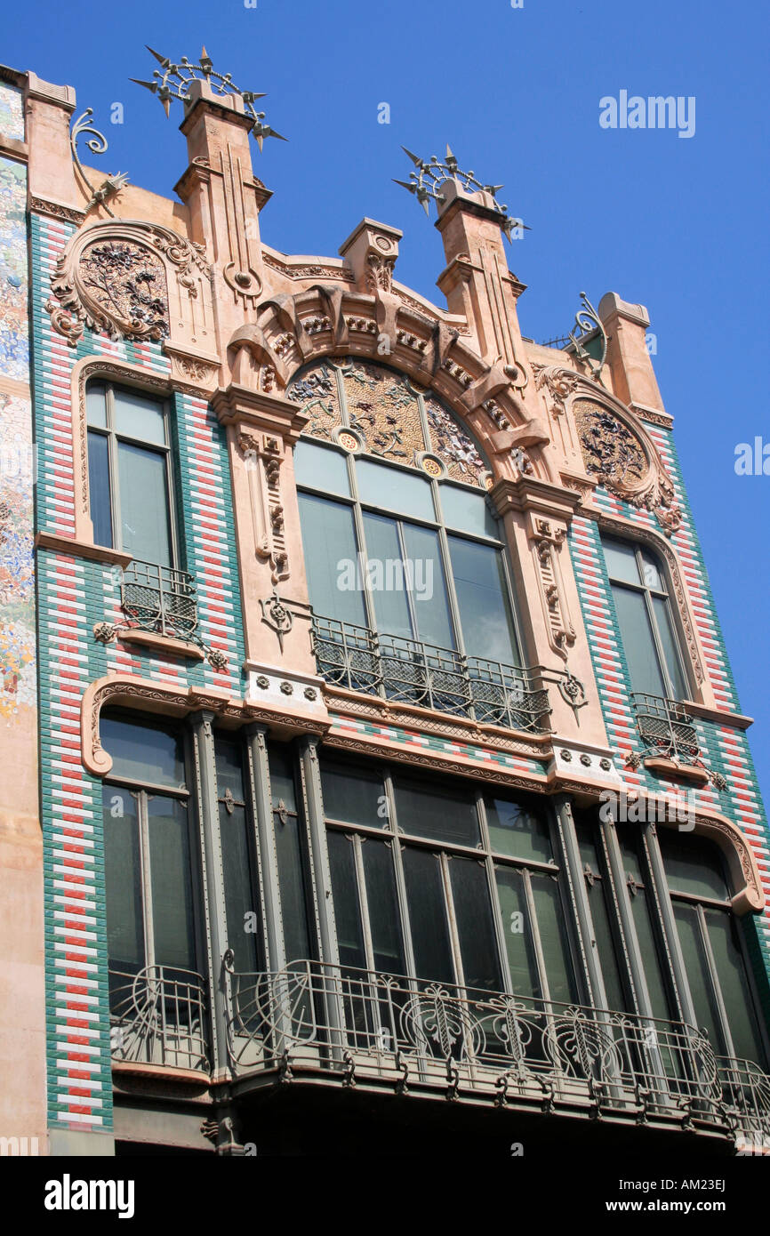 Art Nouveau buildings in the historical old town, Palma, Mallorca ...