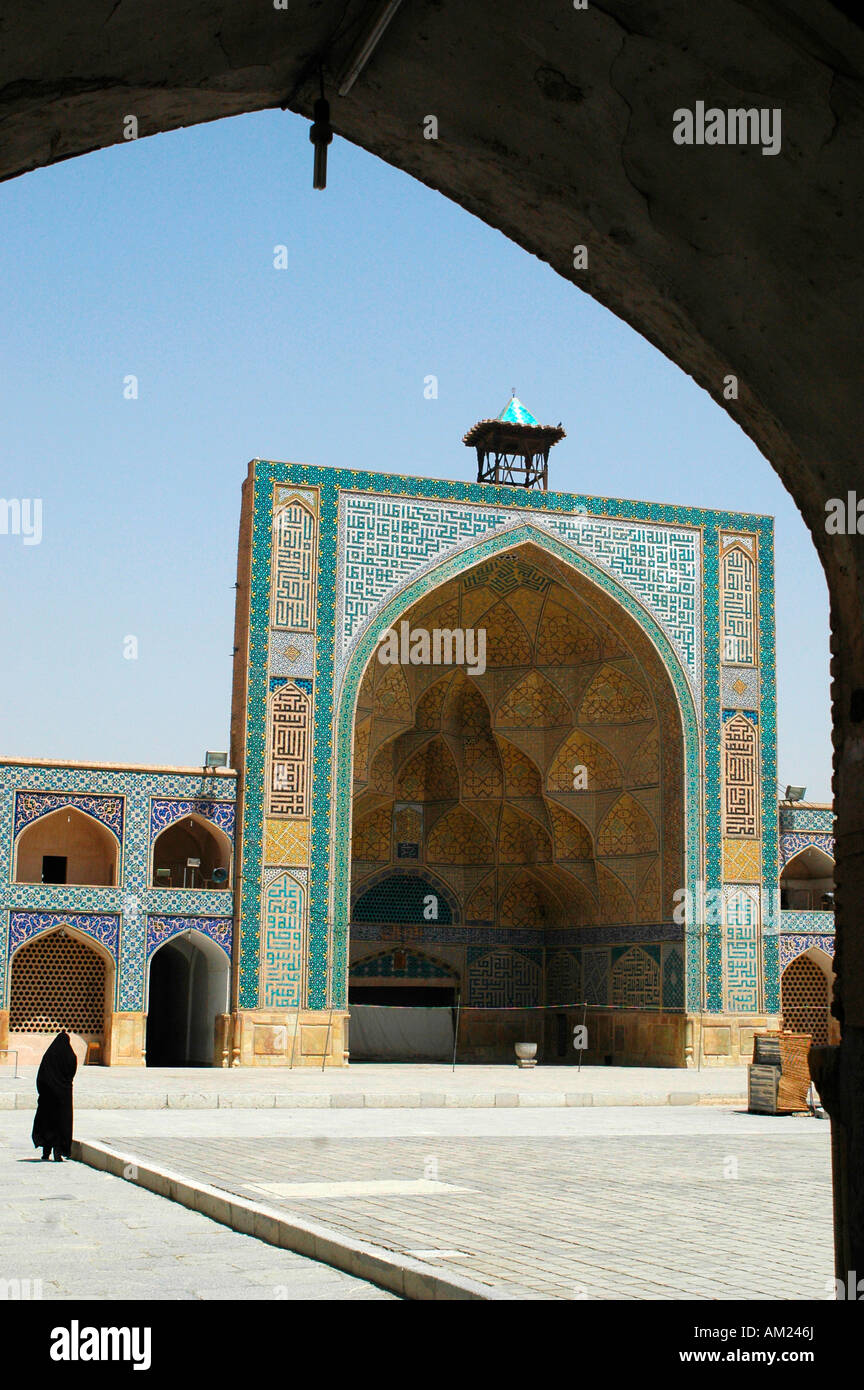 Iwan in Jame Mosque or Friday Mosque ESFAHAN Iran Stock Photo - Alamy