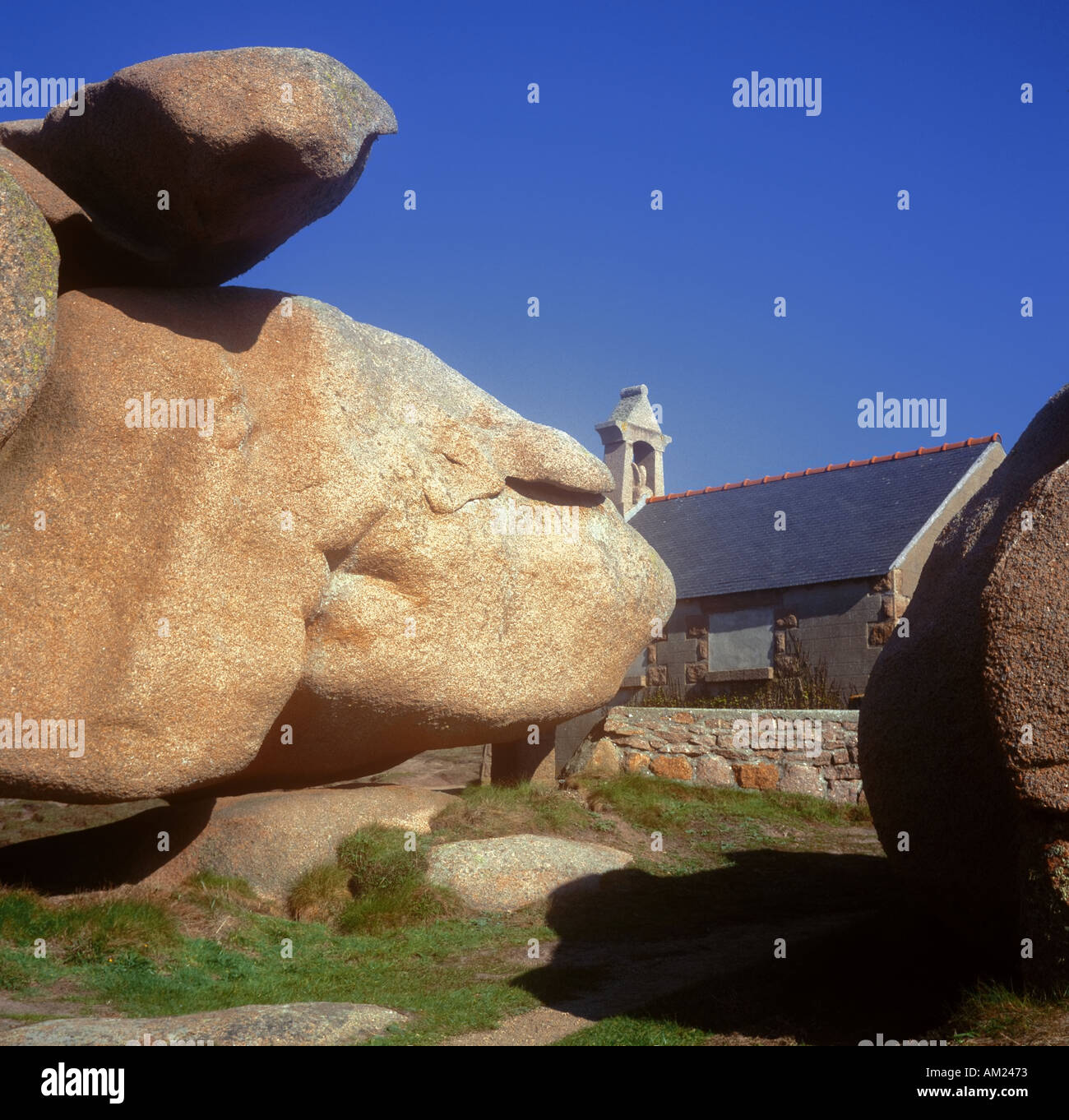 france cote de granit rose cotes d armor ploumanach Stock Photo - Alamy