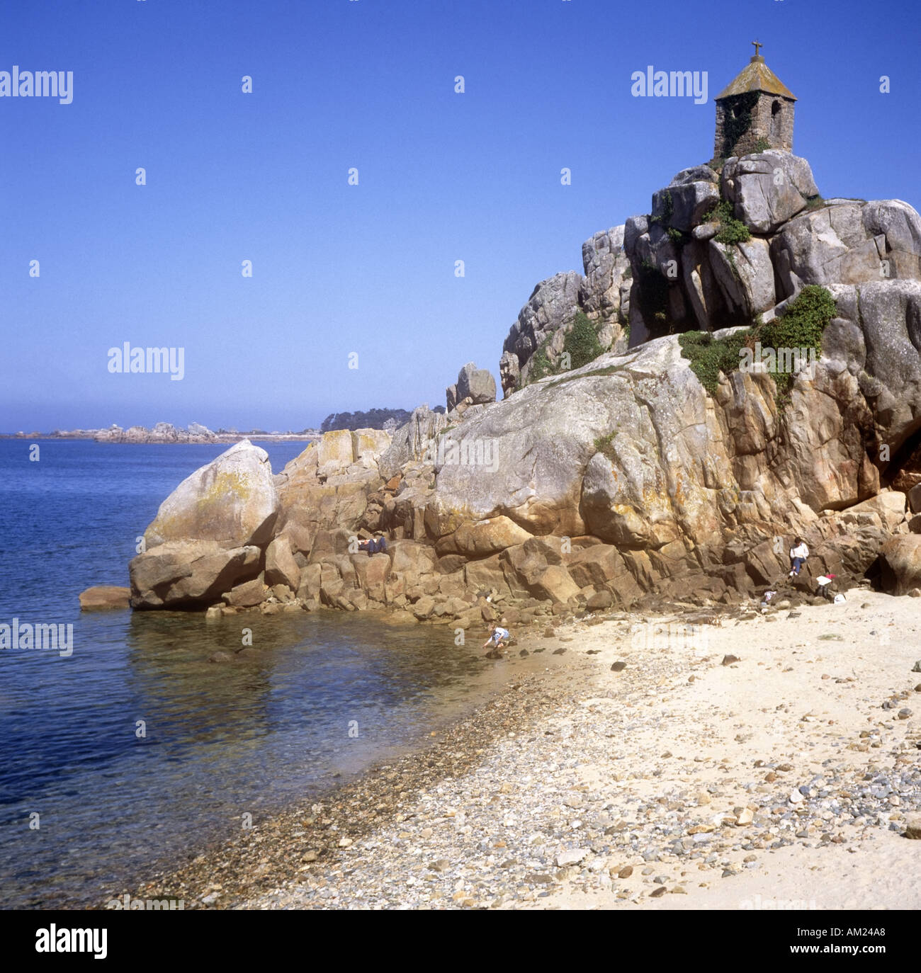 france cote de granit rose cotes d armor port blanc Stock Photo - Alamy