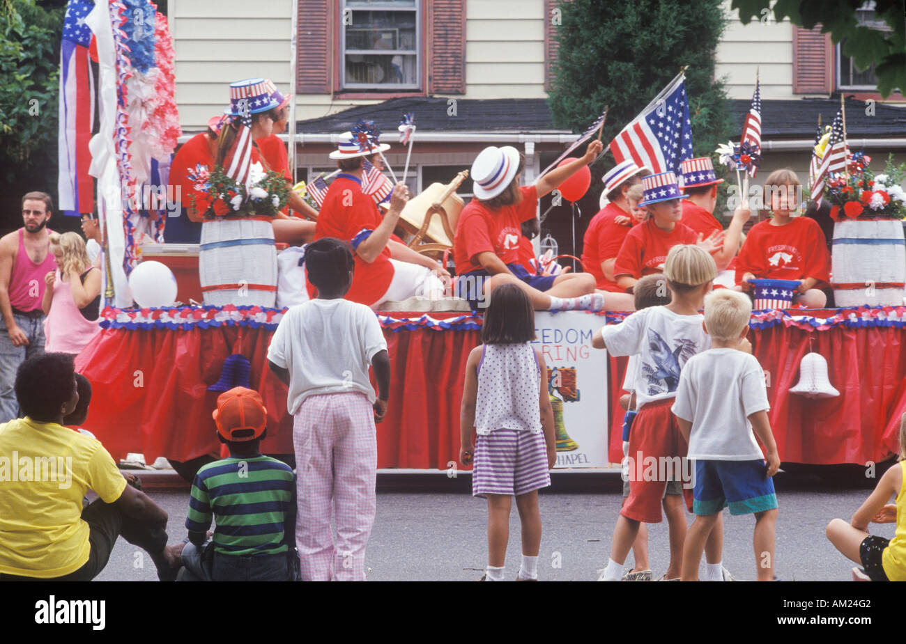 Float in July 4th Parade Rock Hall Maryland Stock Photo - Alamy